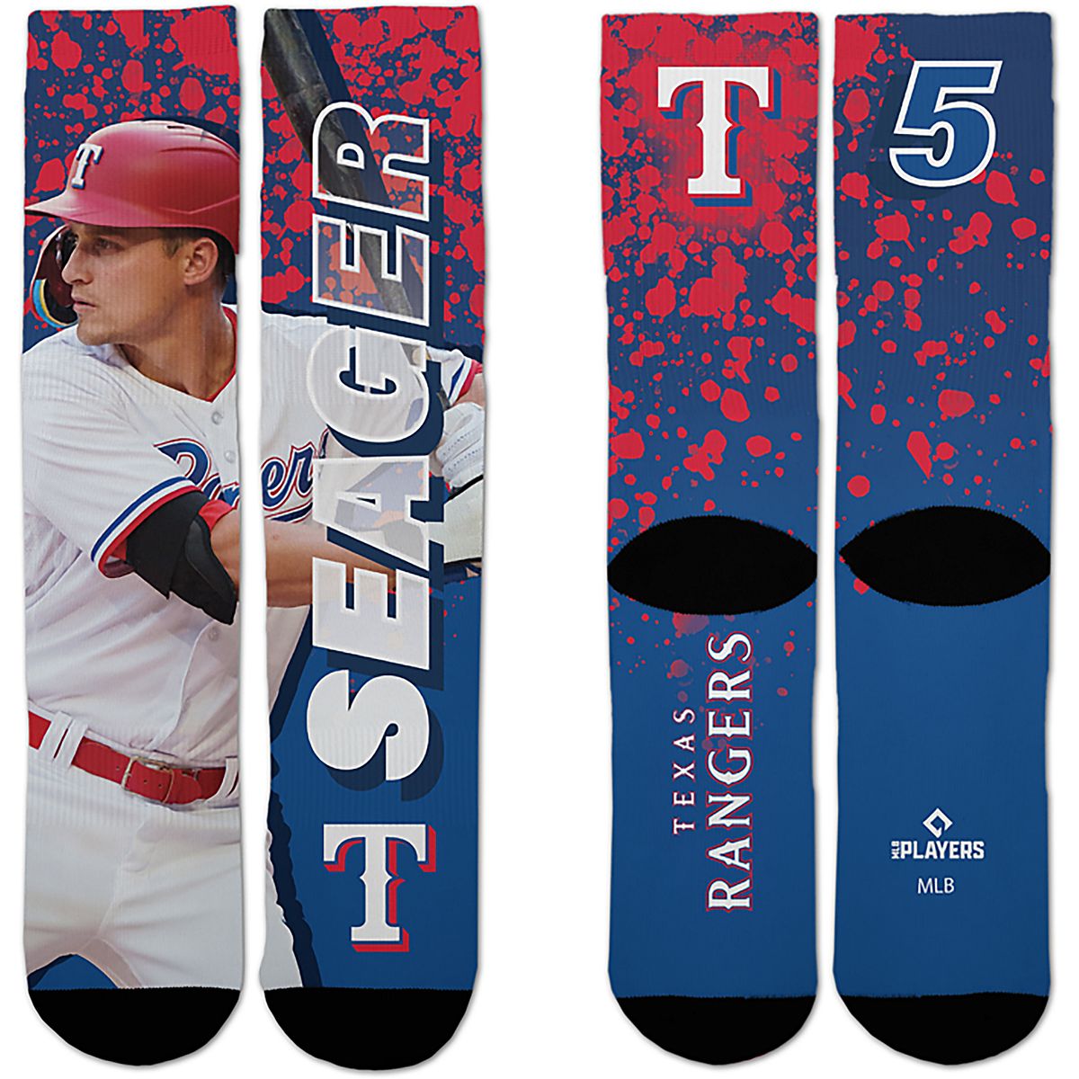 For Bare Feet Texas Rangers Corey Seager Road Warrior Player Crew Socks ...
