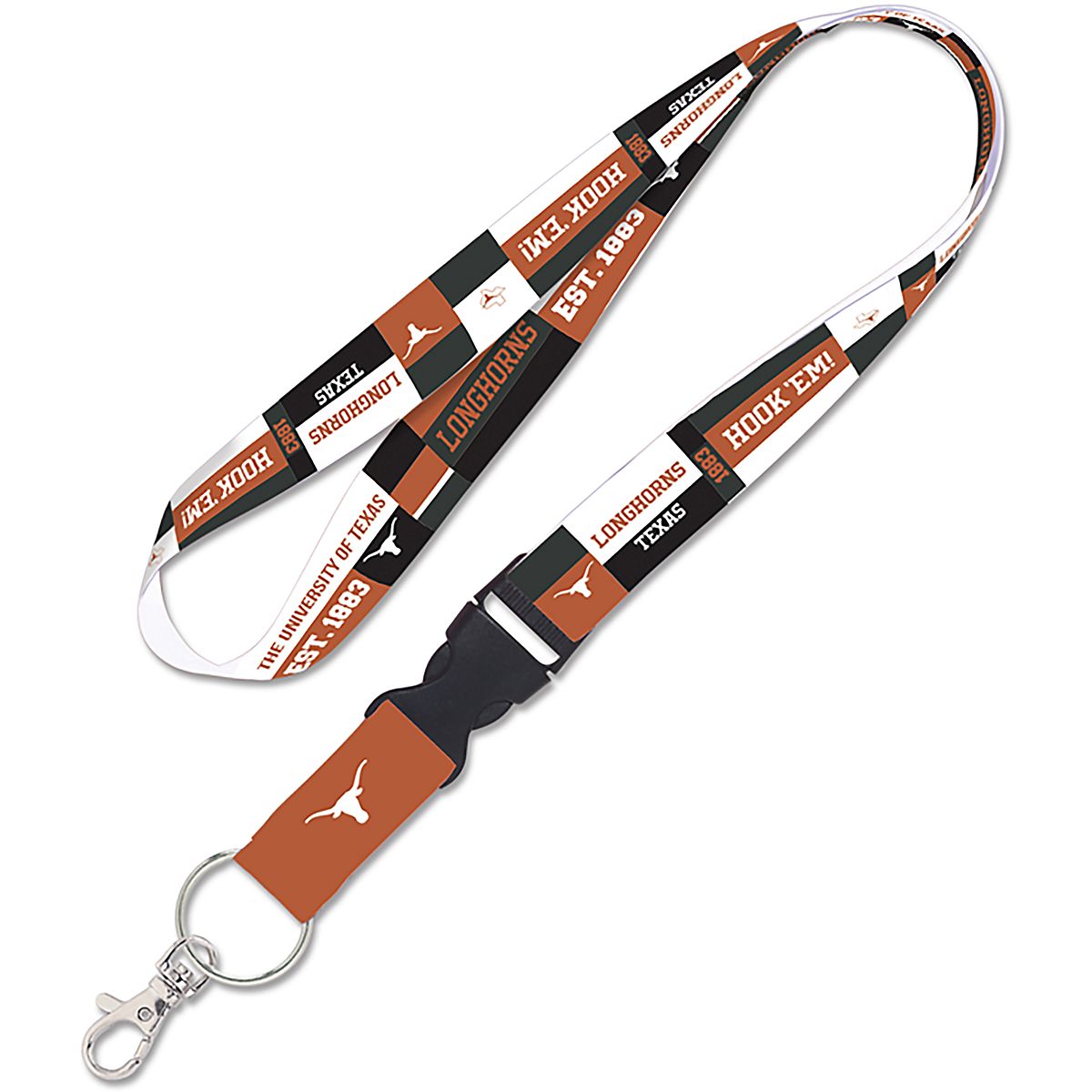WinCraft University of Texas 1 in Colorblock Lanyard with Buckle | Academy