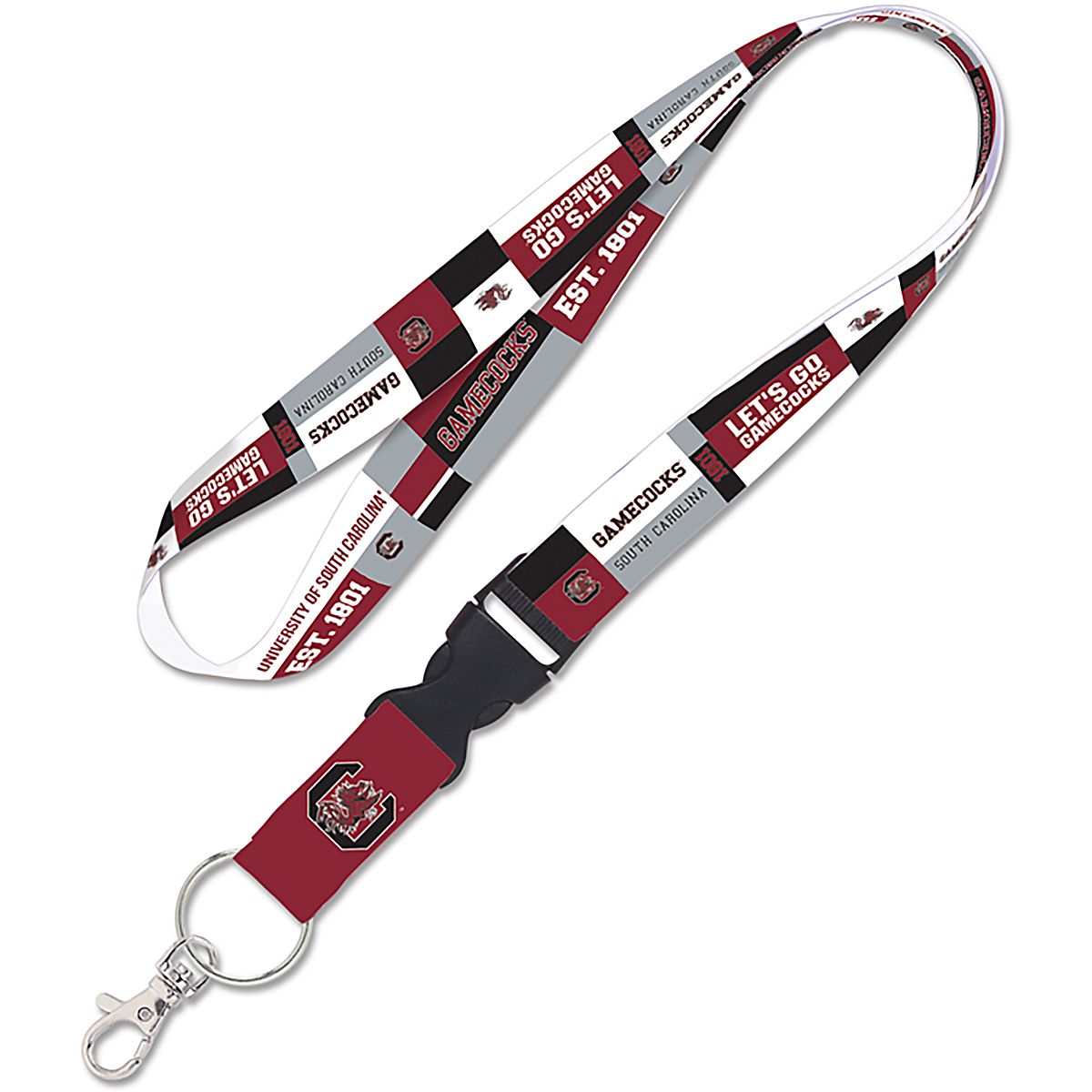 WinCraft University of South Carolina 1 in Color Block Lanyard with ...