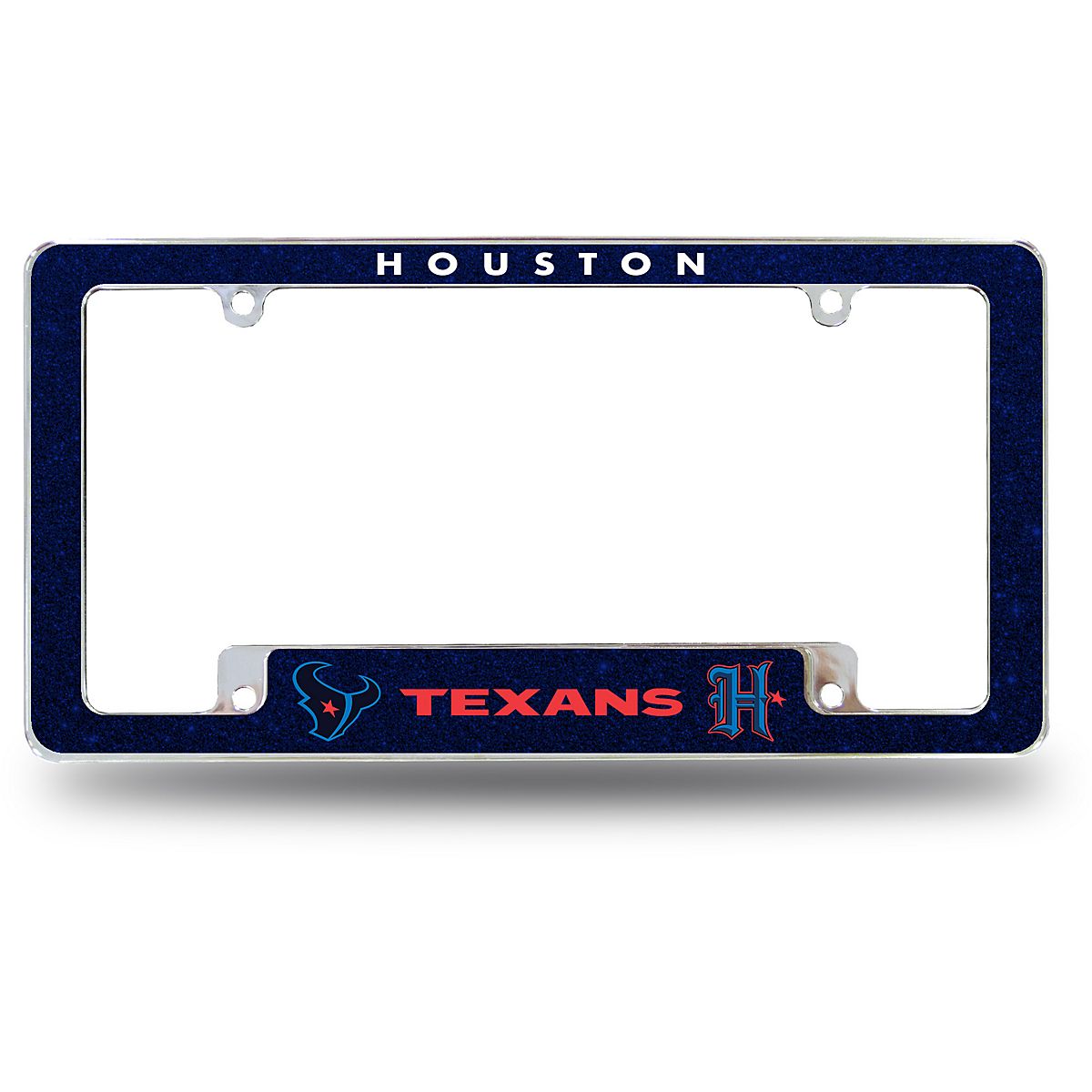 Tag Express Texans Bling Team All Over Glitter License Plate Frame ...