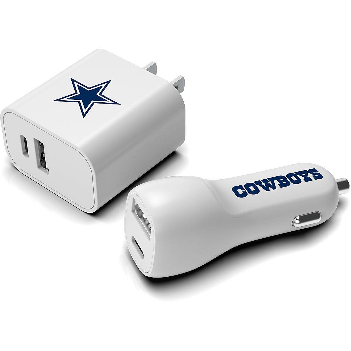 Prime Brands Group Dallas Cowboys Dual USB Wall and Car Charger | Academy