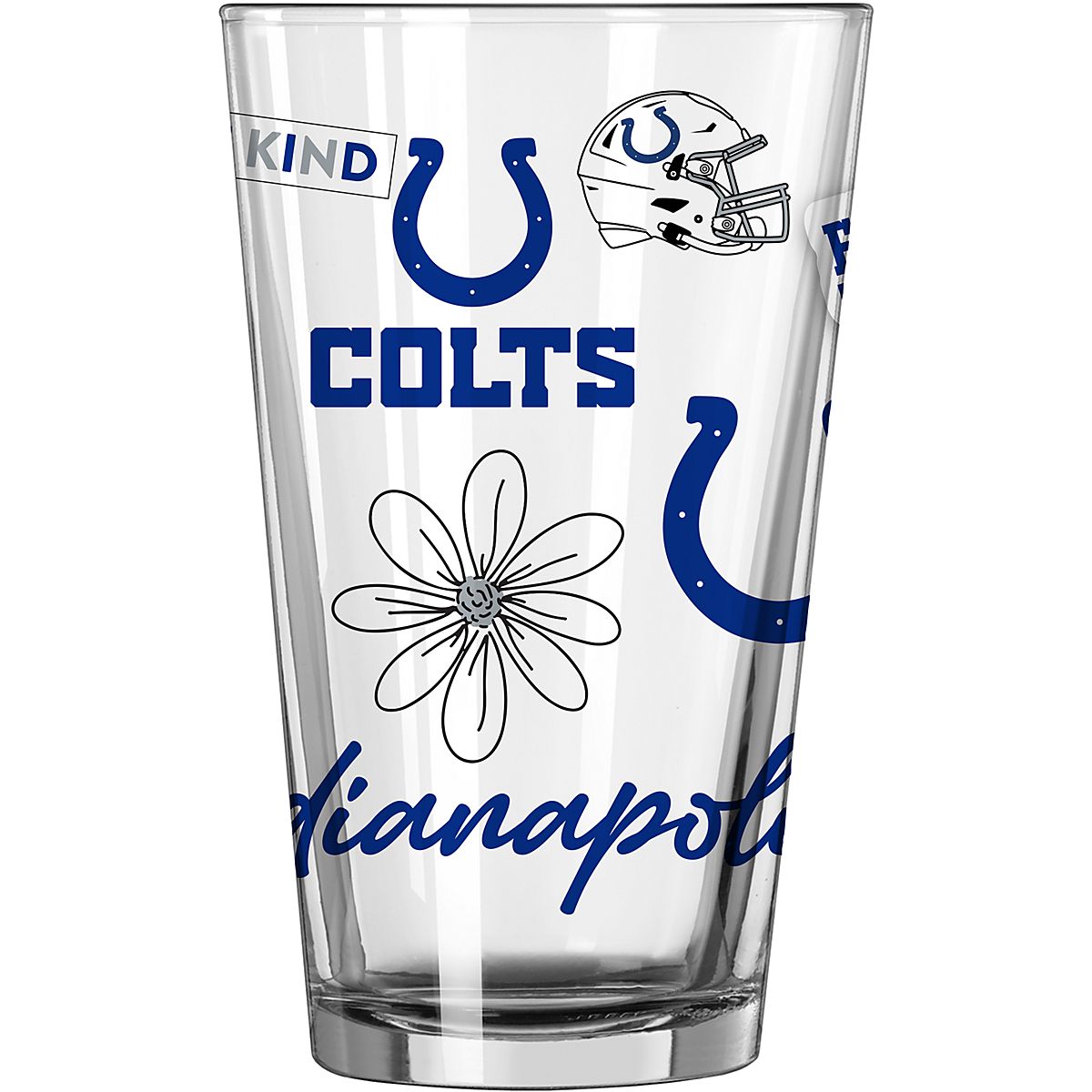 Logo Brands Colts 16 oz Native Pint Glass | Academy
