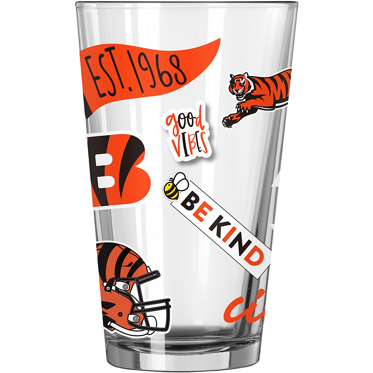Logo Brands Brands Bengals 16 oz Native Pint Glass | Academy
