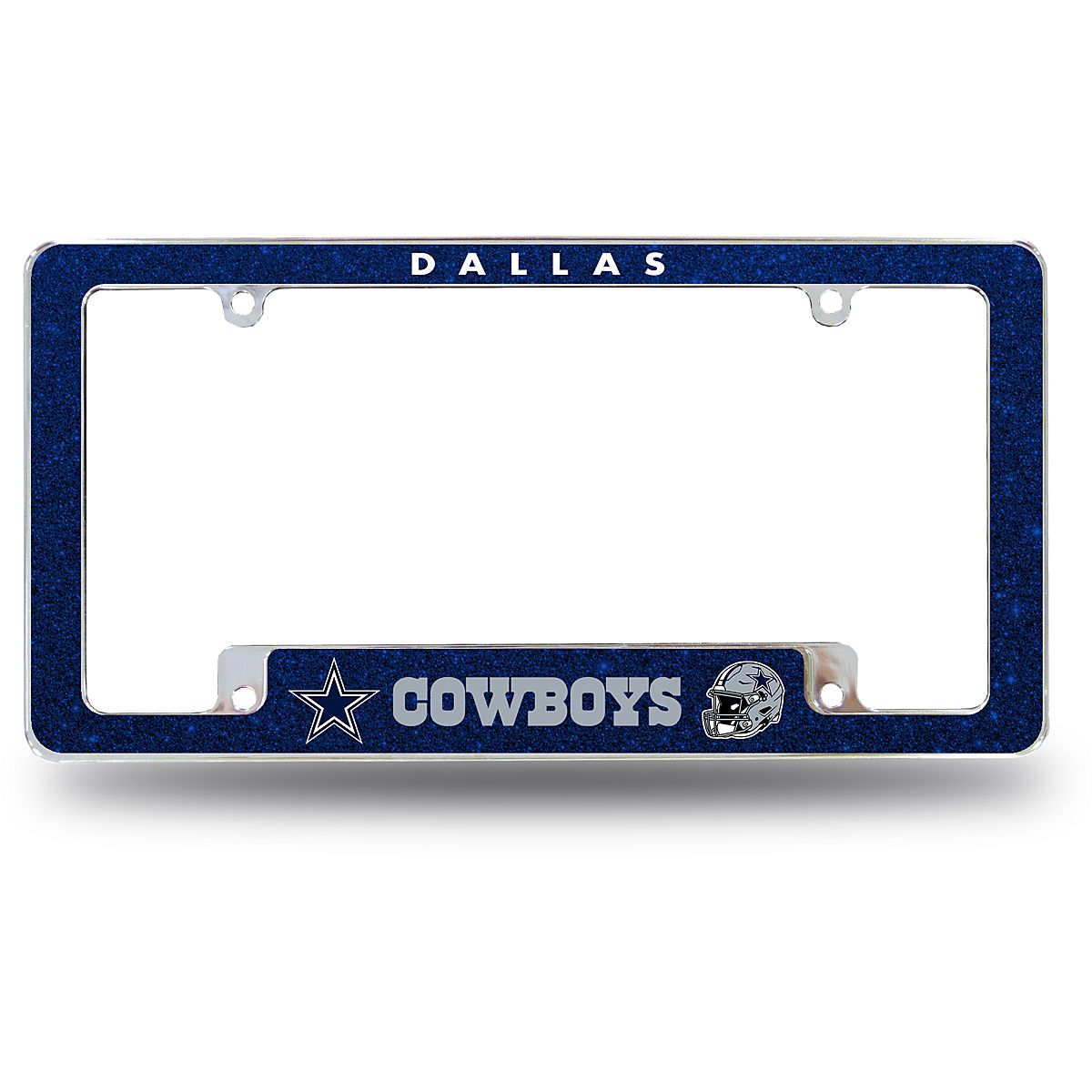 Tag Express Cowboys Bling Team All Over Glitter License Plate Frame ...