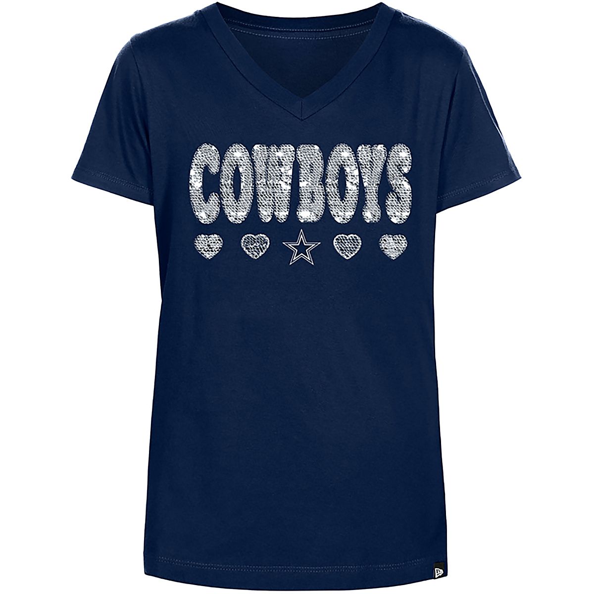 New Era Girls' Dallas Cowboys Flip Sequin T-shirt | Academy
