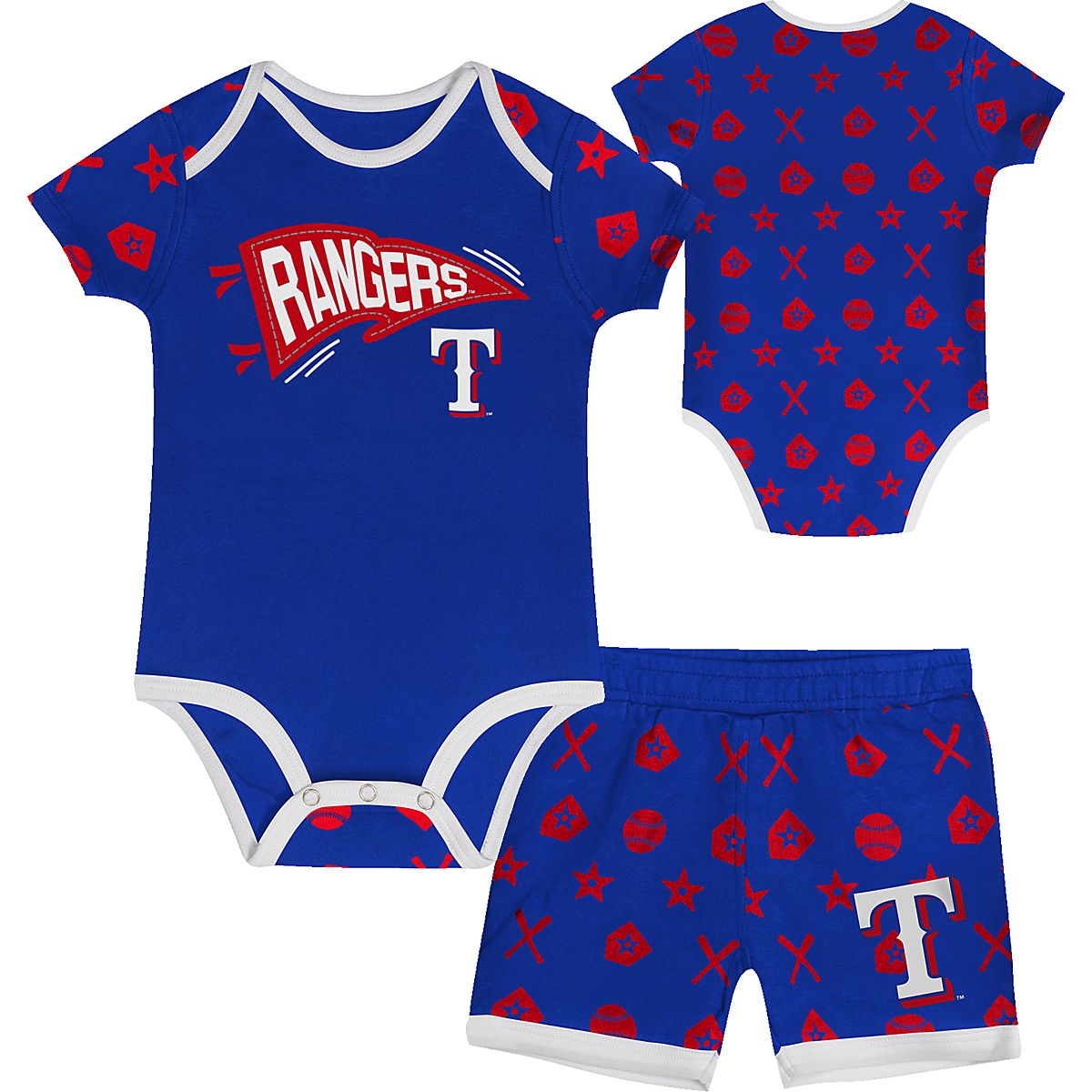 Outerstuff Infants' Texas Rangers On Deck Diaper Cover Set | Academy