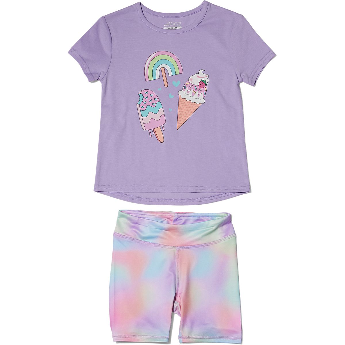 BCG Toddler Girls' Tie Dye Sweets Shirt and Shorts Set | Academy