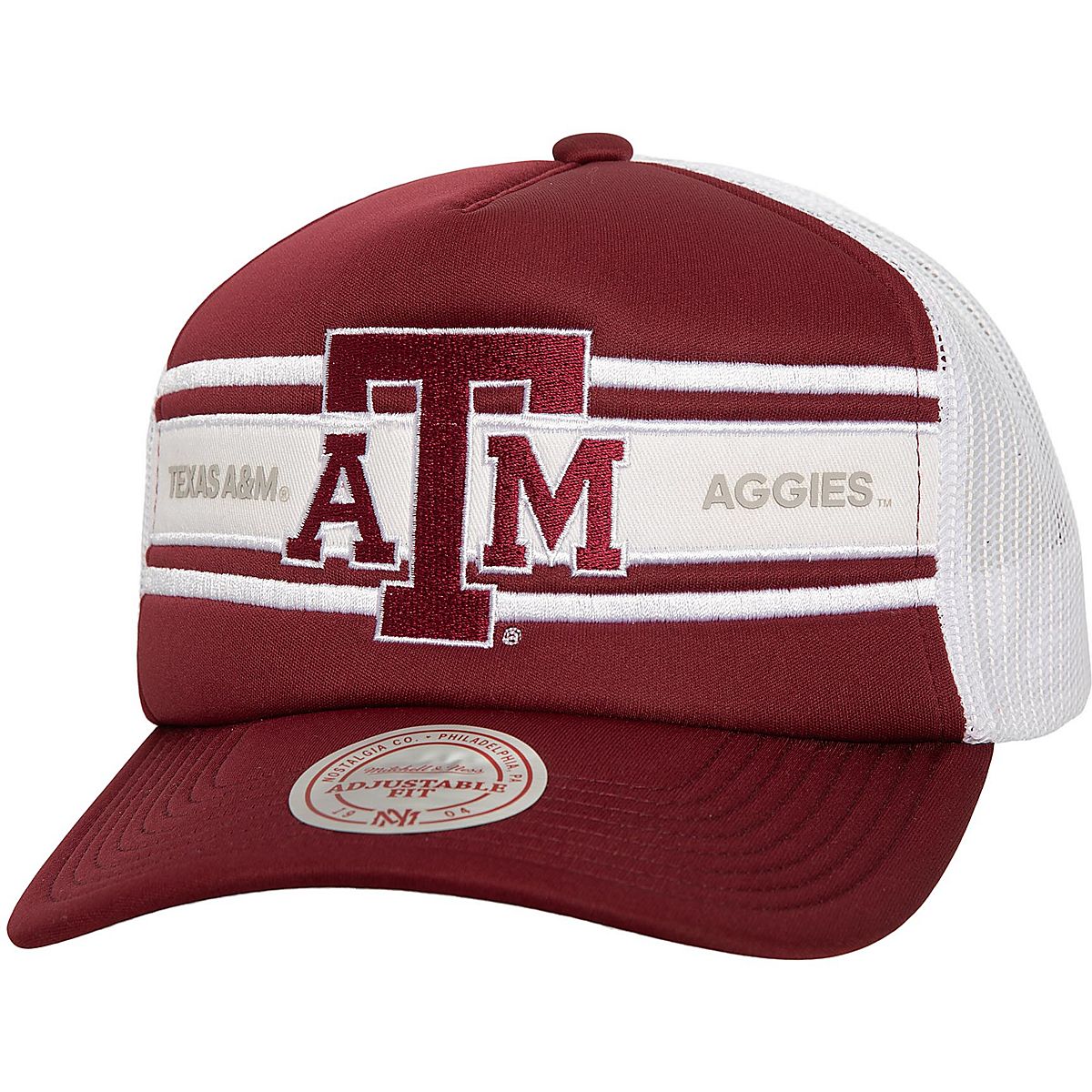 Mitchell & Ness Adults' Texas A&M Aggies Sideline Trucker Cap | Academy