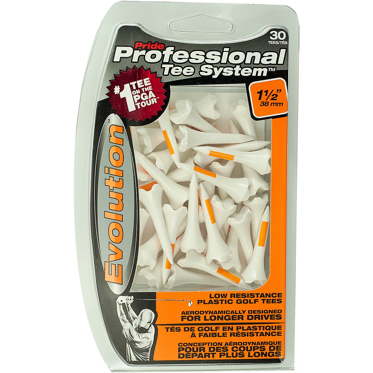 Pride PTS Evolution 1.5 in Wood Tees 2-Pack | Academy