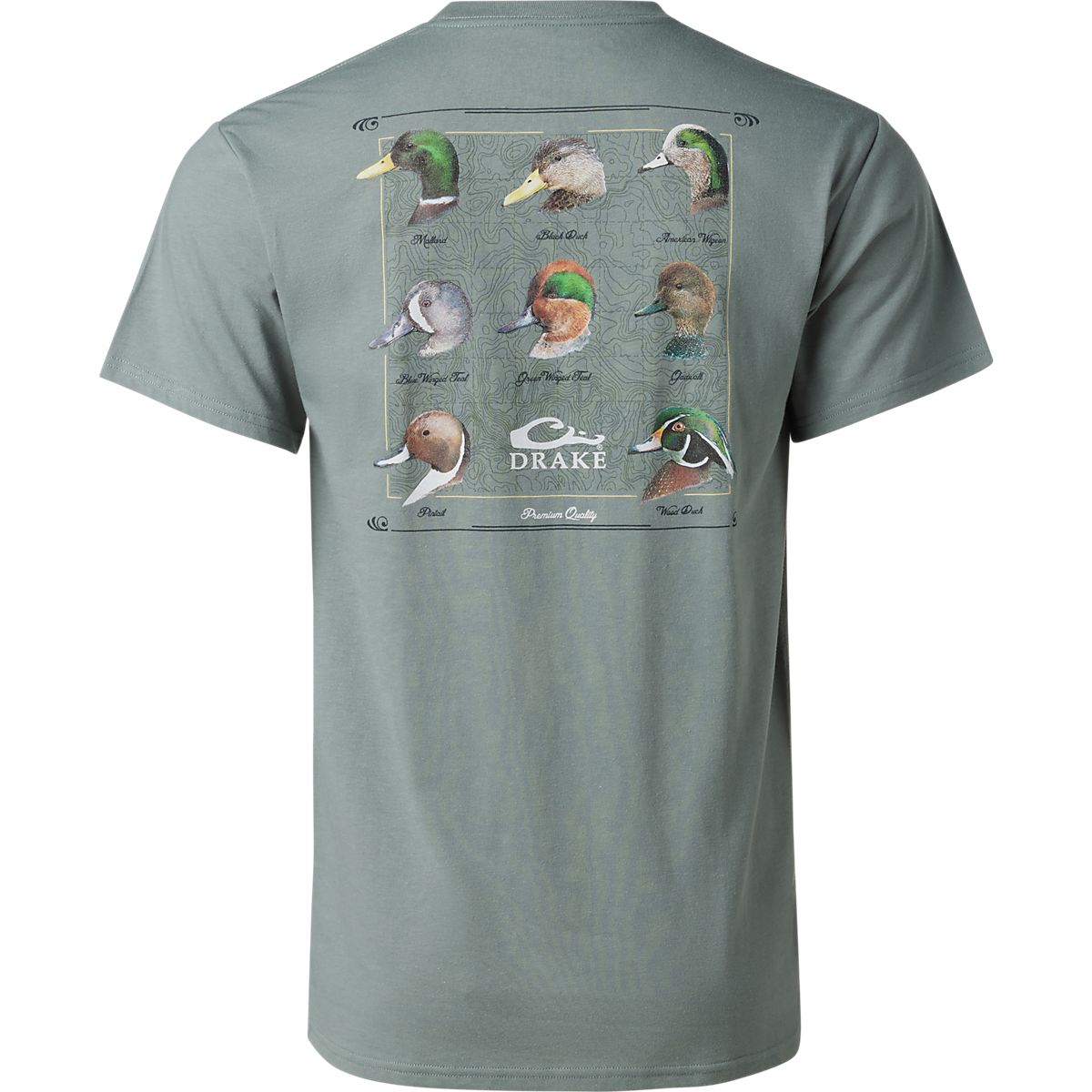 Drake Waterfowl Men's Dabbling Duck Heads Graphic T-shirt | Academy