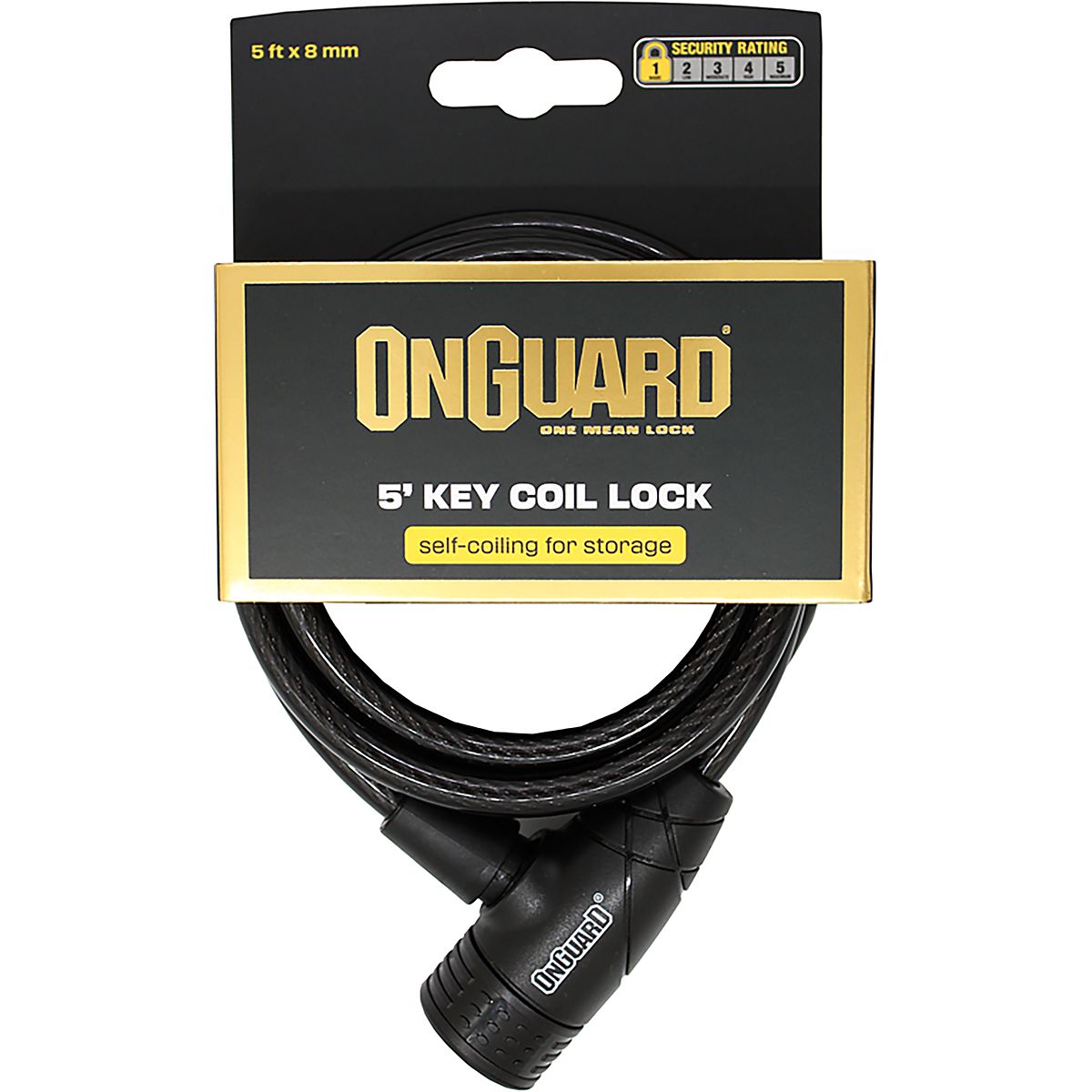 OnGuard 5 ft x 8 mm Cable & Key Lock | Academy