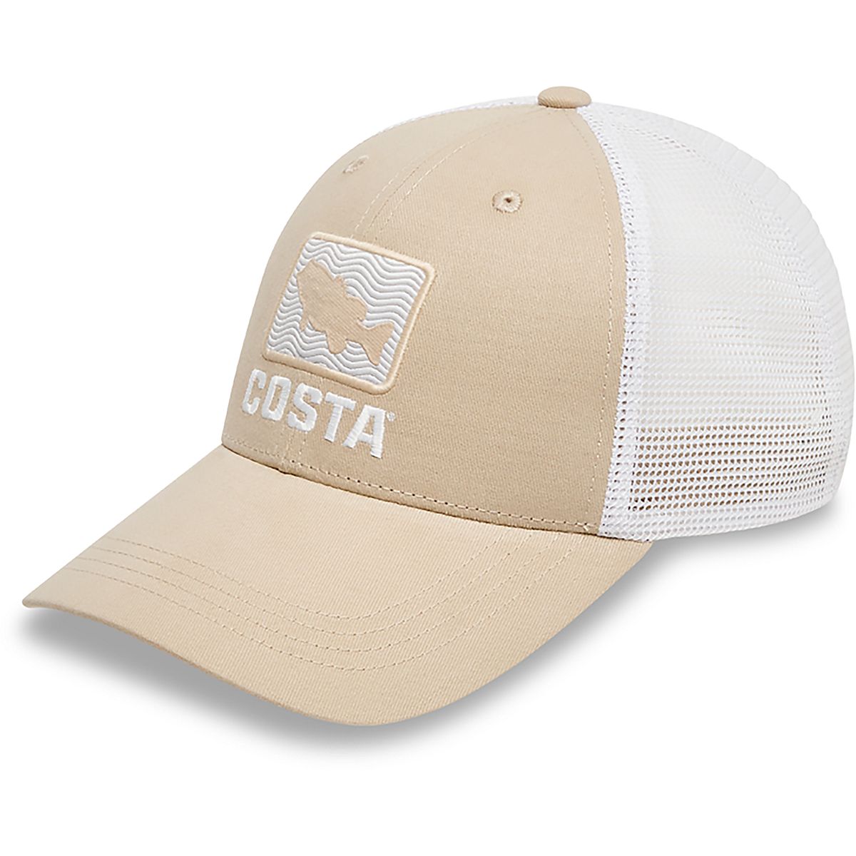 Costa Del Mar Men's Short Sleeve Bass Waves Trucker Cap | Academy