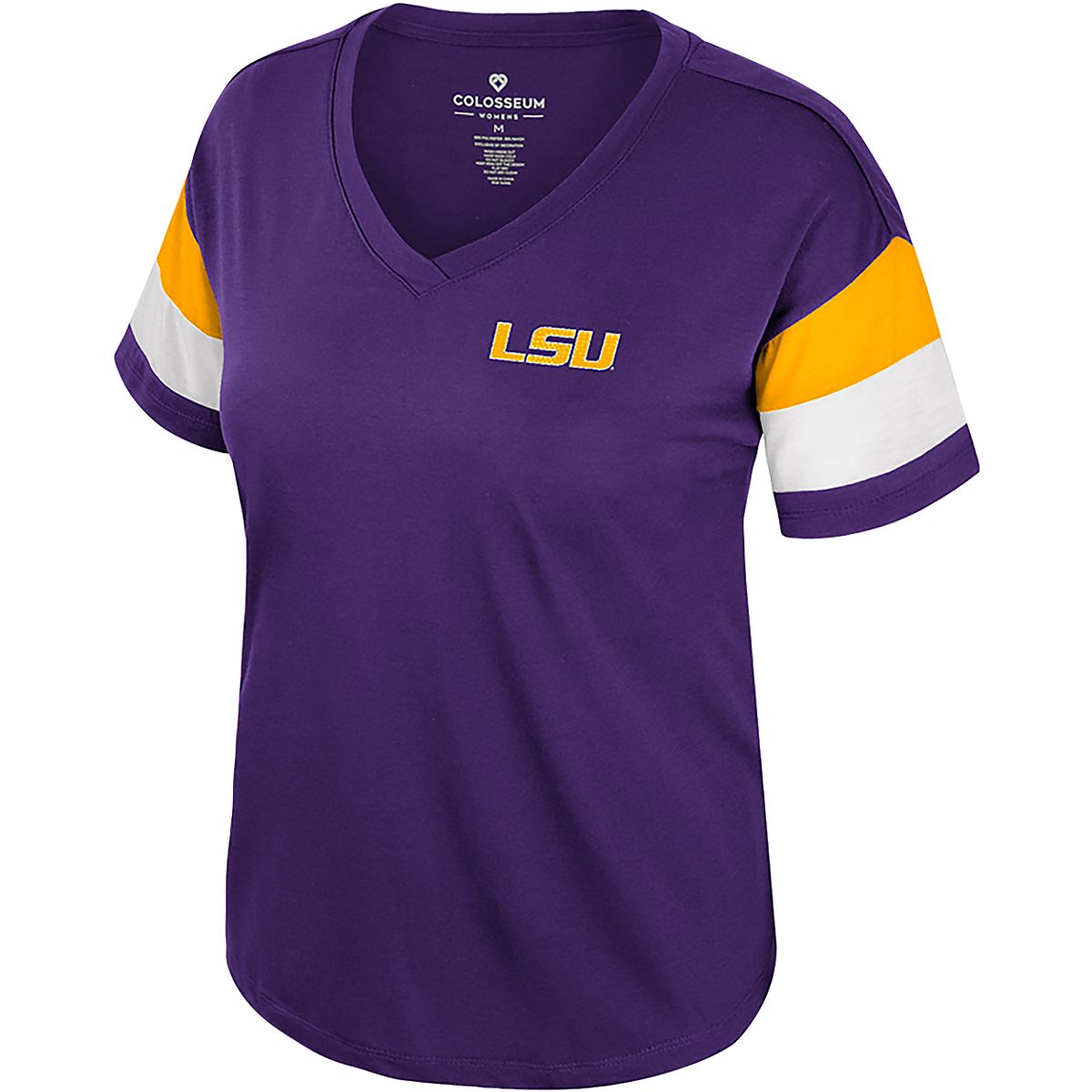 Colosseum Athletics Women's LSU Tigers Sparkle V-neck Short Sleeve T ...