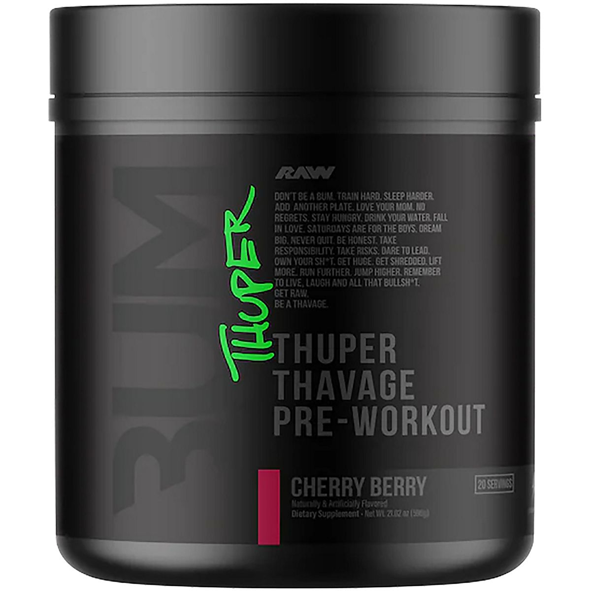 RAW CBUM Thuper Thavage Pre-Workout Supplement | Academy