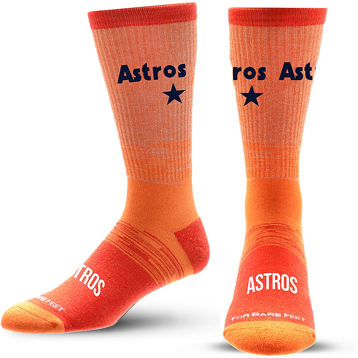 For Bare Feet Adults' Houston Astros Cooperstown Tonal Crew Socks | Academy