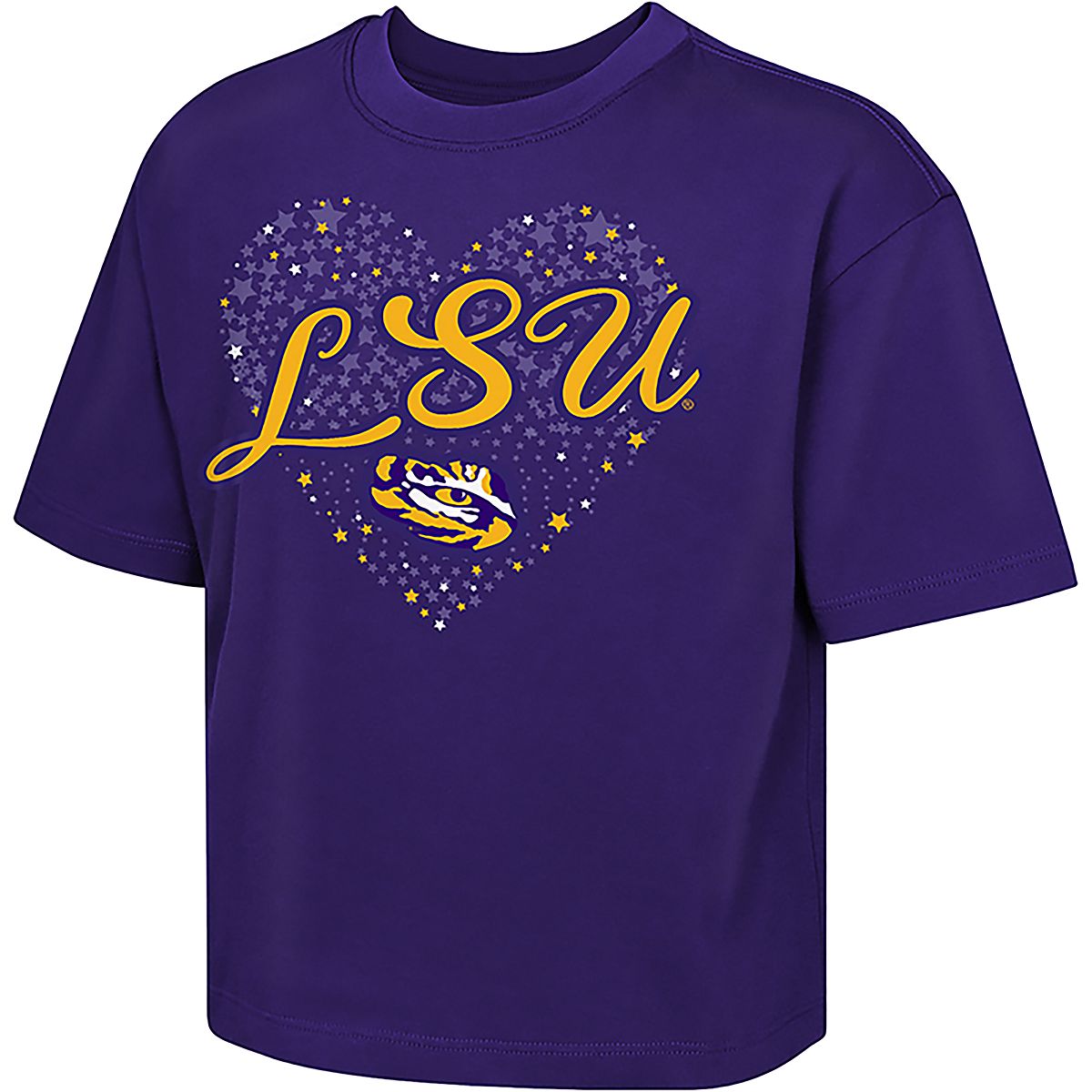 Outerstuff Girls' LSU Love Stars Boxy T-shirt | Academy