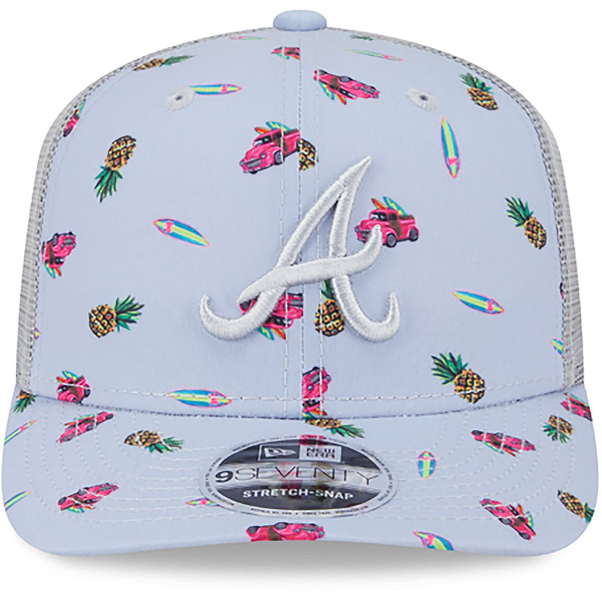 New Era Men's Atlanta Braves Pineapple Pattern 9SEVENTY Cap | Academy