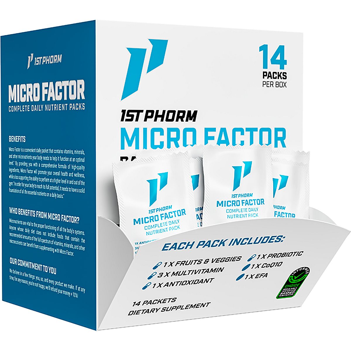 1st Phorm Microfactor Single Serve Dietary Supplement 30 Day Pack | Academy