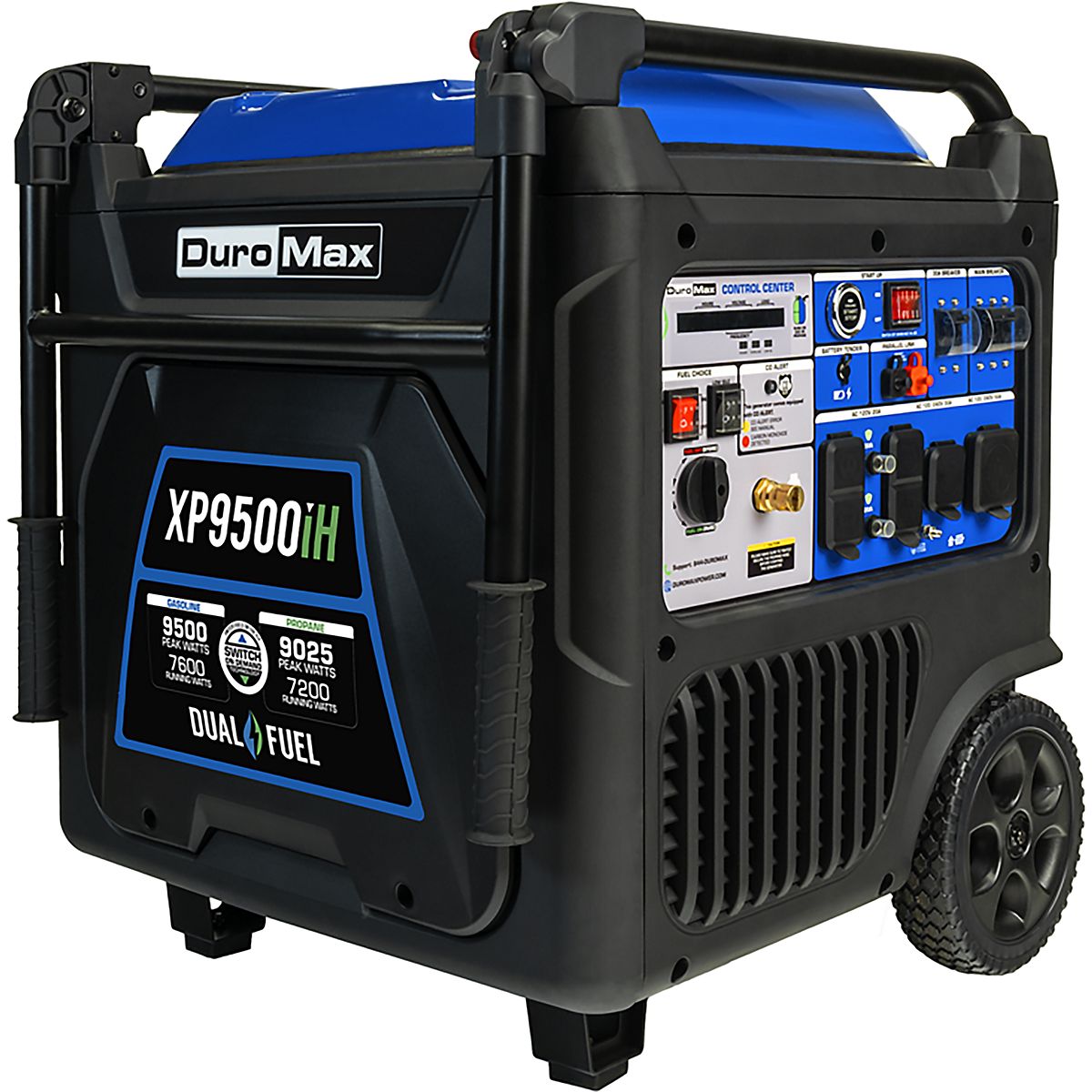 DuroMax 9,500 Watt Portable Dual Fuel Inverter Generator With Carbon ...