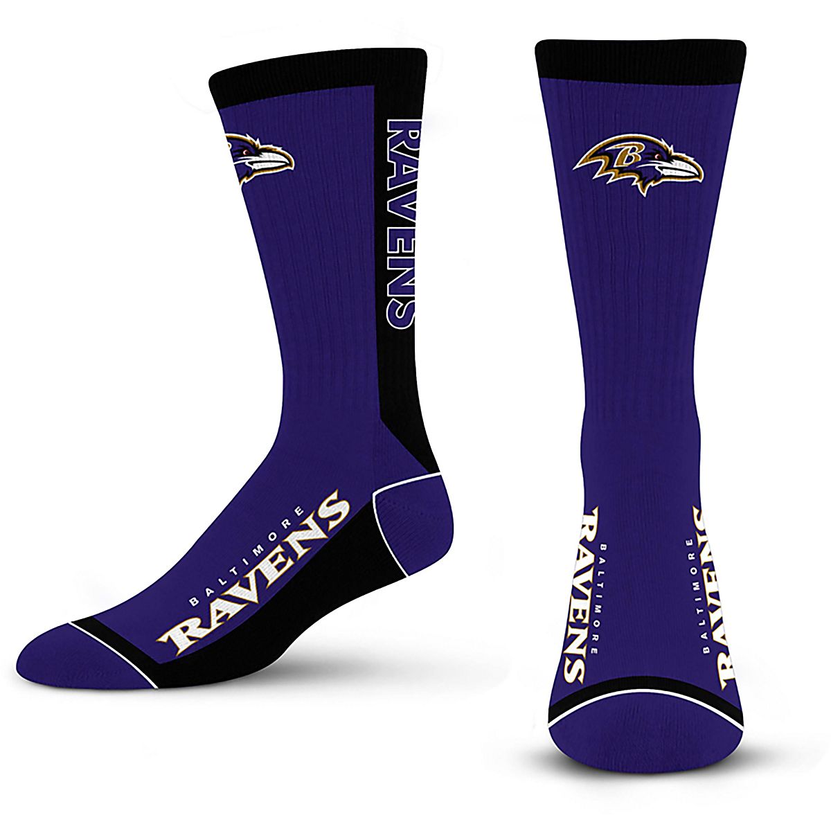 For Bare Feet Baltimore Ravens MVP Crew Socks | Academy