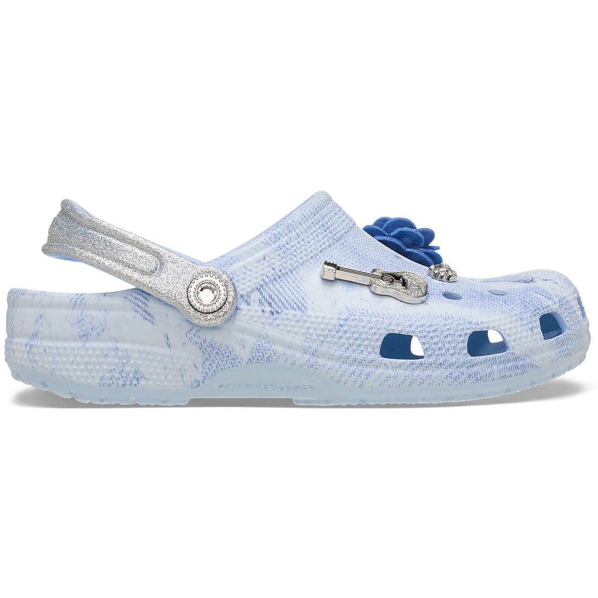 Crocs Adults' Rhinestone Denim Classic Clogs | Academy