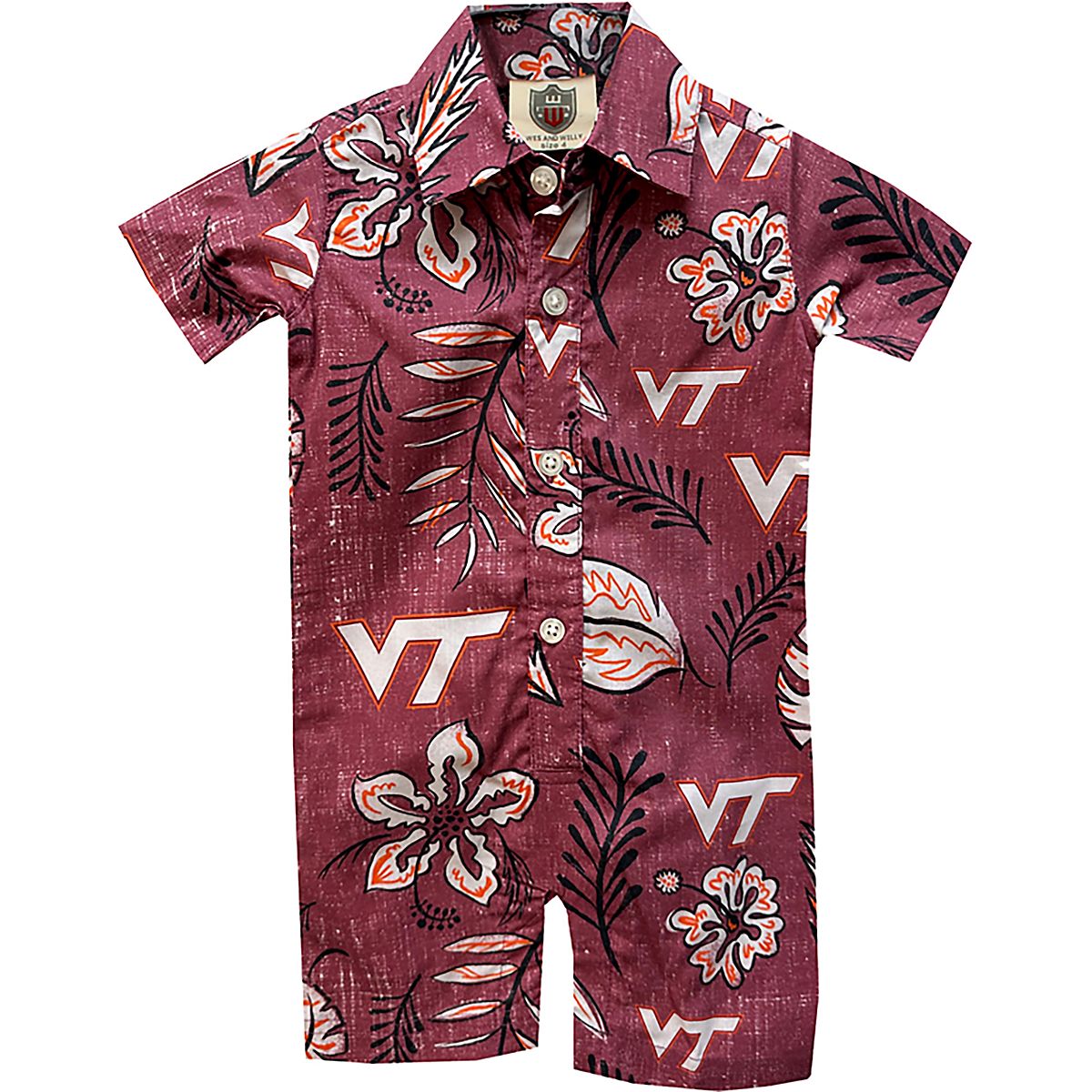 Wes and Willy Infants' Virginia Tech Vintage Floral Romper | Academy