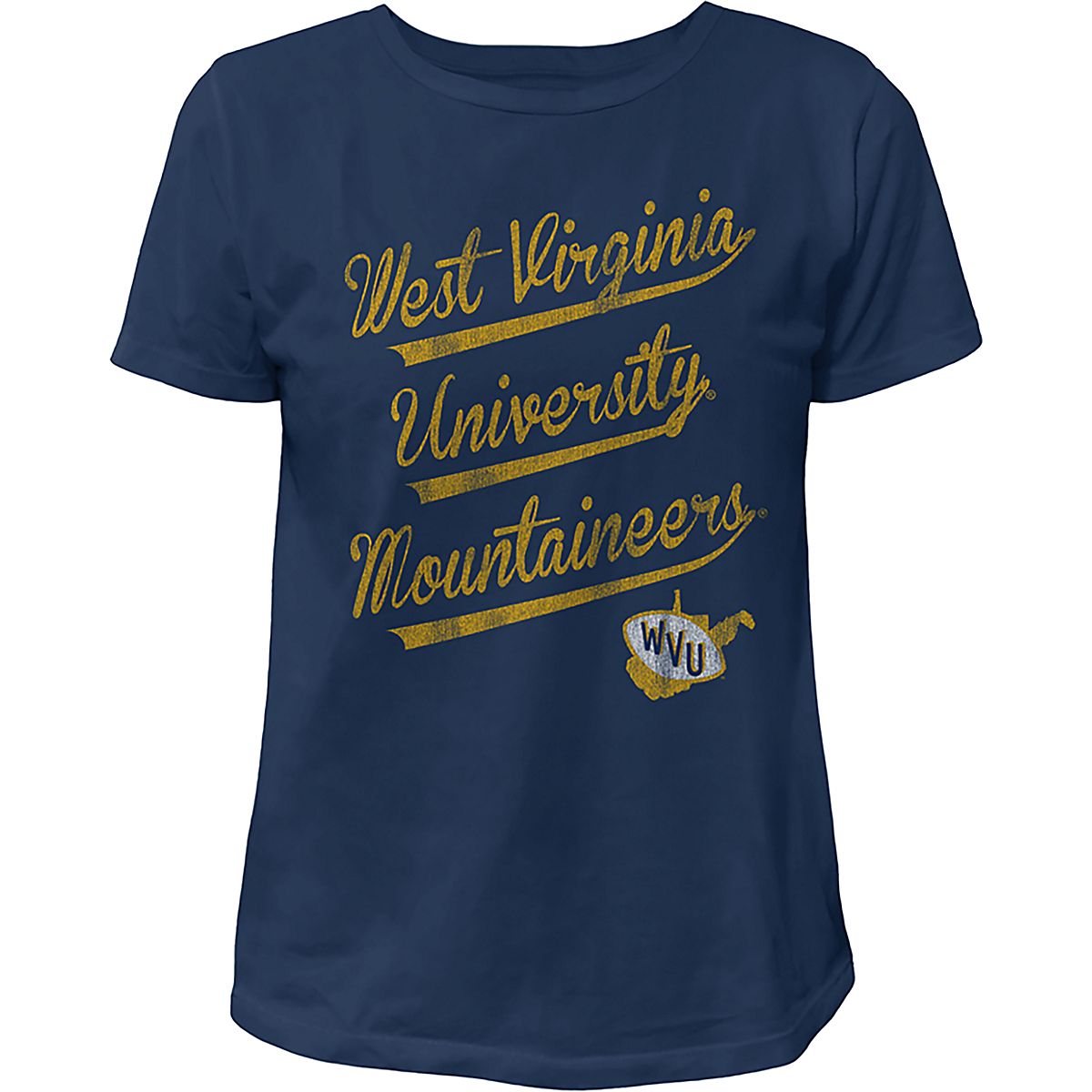 WILDCAT RETRO Women's West Virginia School Script T-shirt | Academy