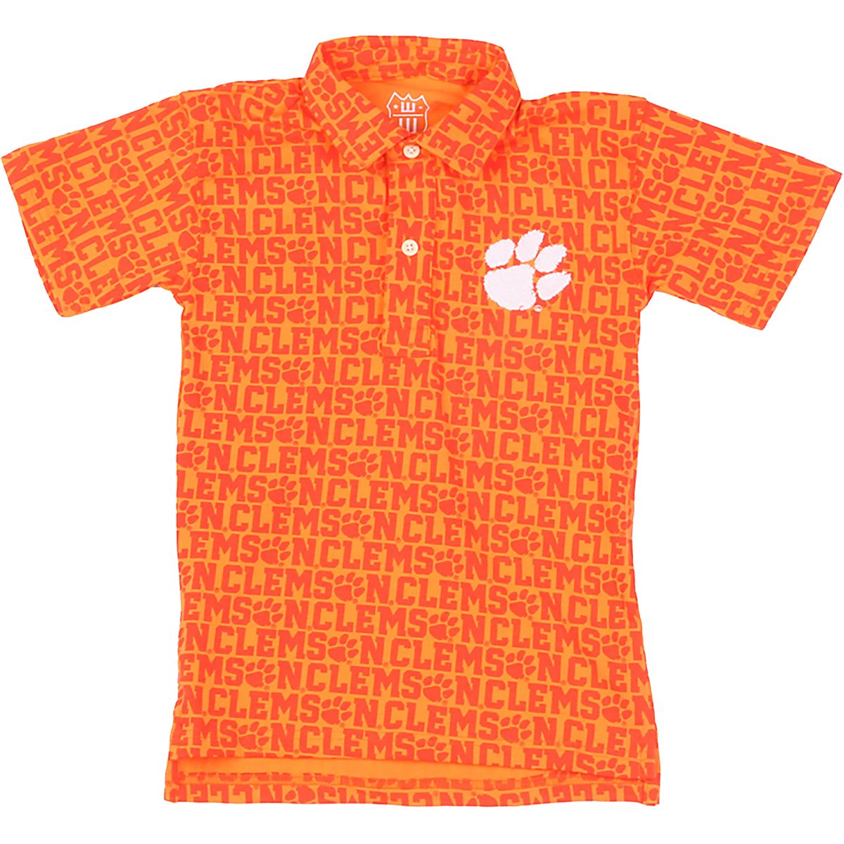 Wes & Willy Boys' Clemson University Allover Print Polo Shirt | Academy