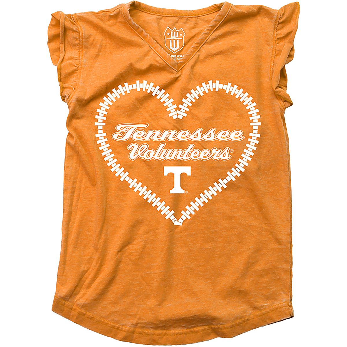 Wes & Willy Girls' University of Tennessee Heart Burnout Ruffle Graphic ...