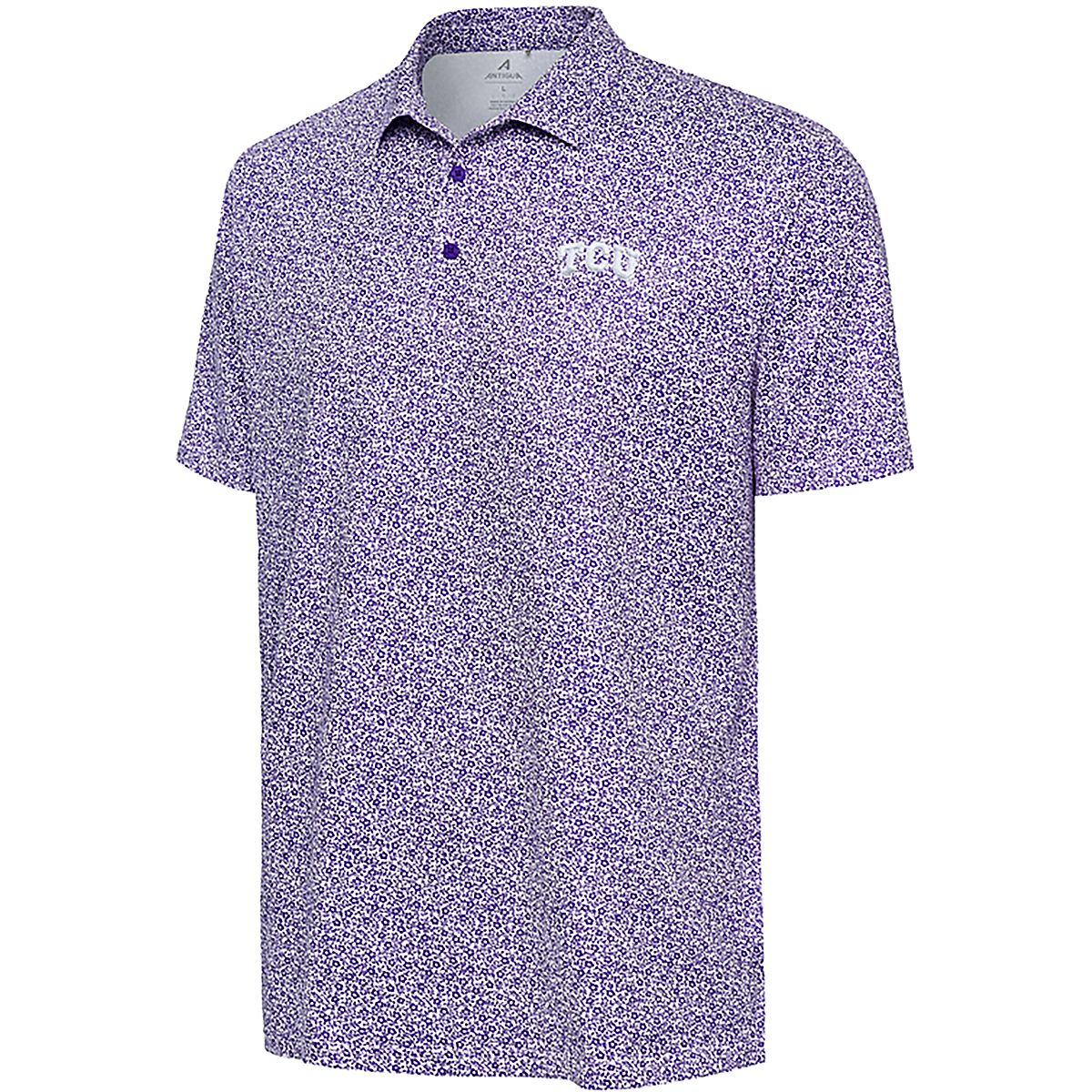 Antigua Men's TCU Field Ditsy Polo Shirt | Academy