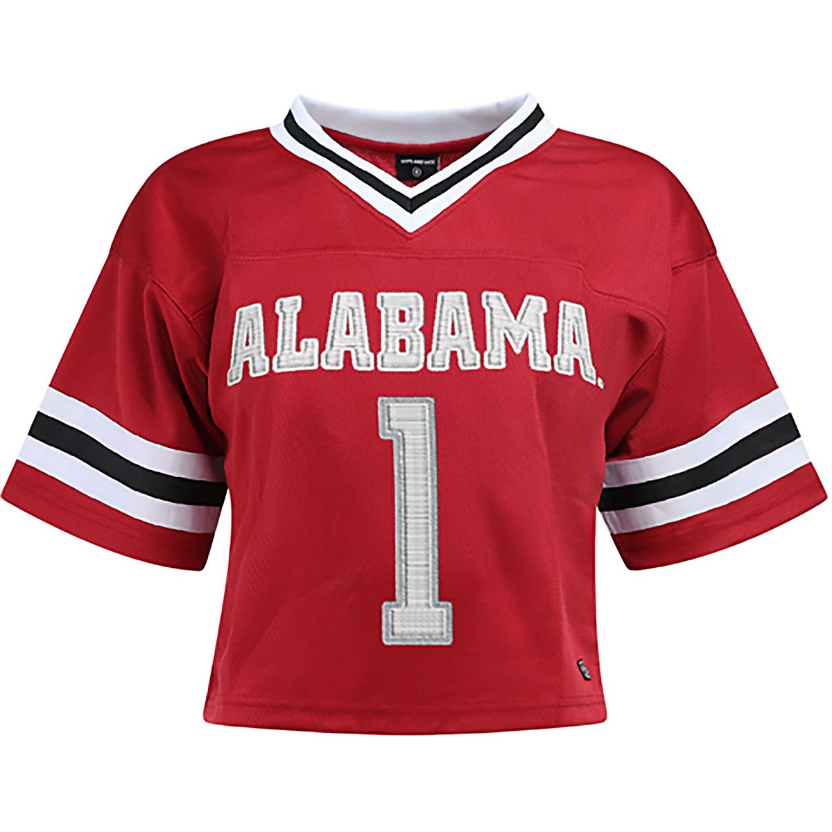 Hype and Vice Women's Alabama Crimson Tide Cropped Football Jersey T ...