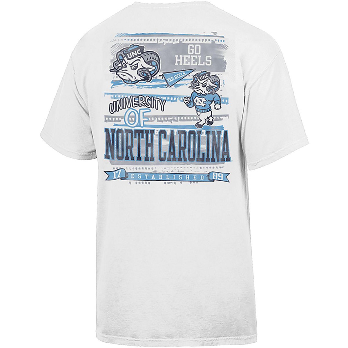 Comfort Wash Men's University of North Carolina Mascot Stripe Graphic T ...