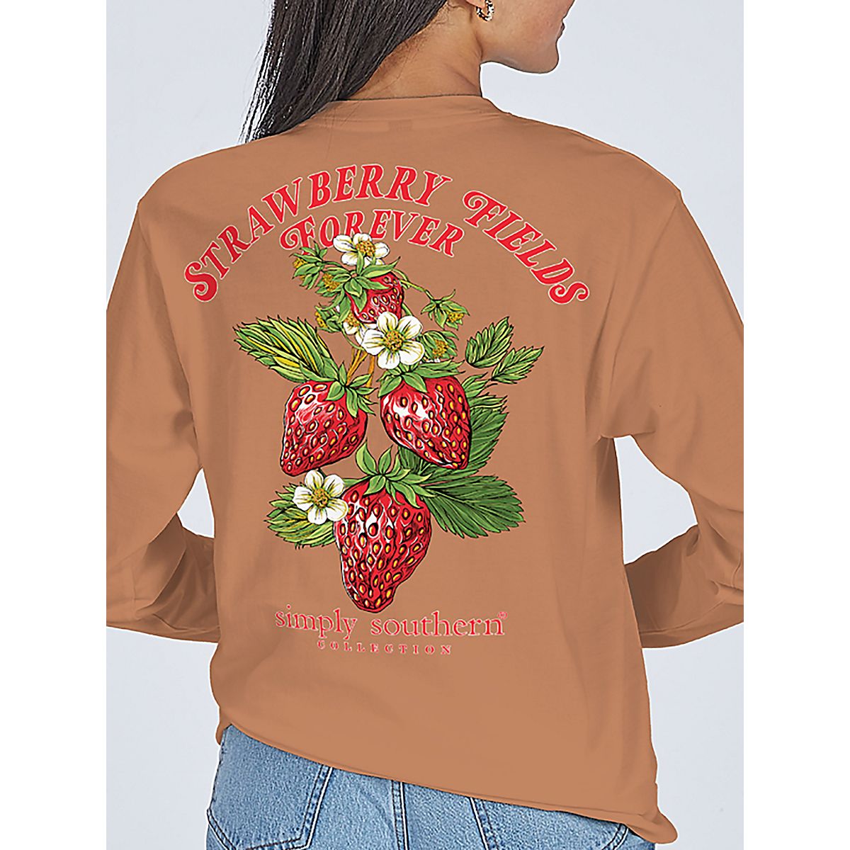 Simply Southern Girls' Strawberry Long Sleeve T-shirt | Academy