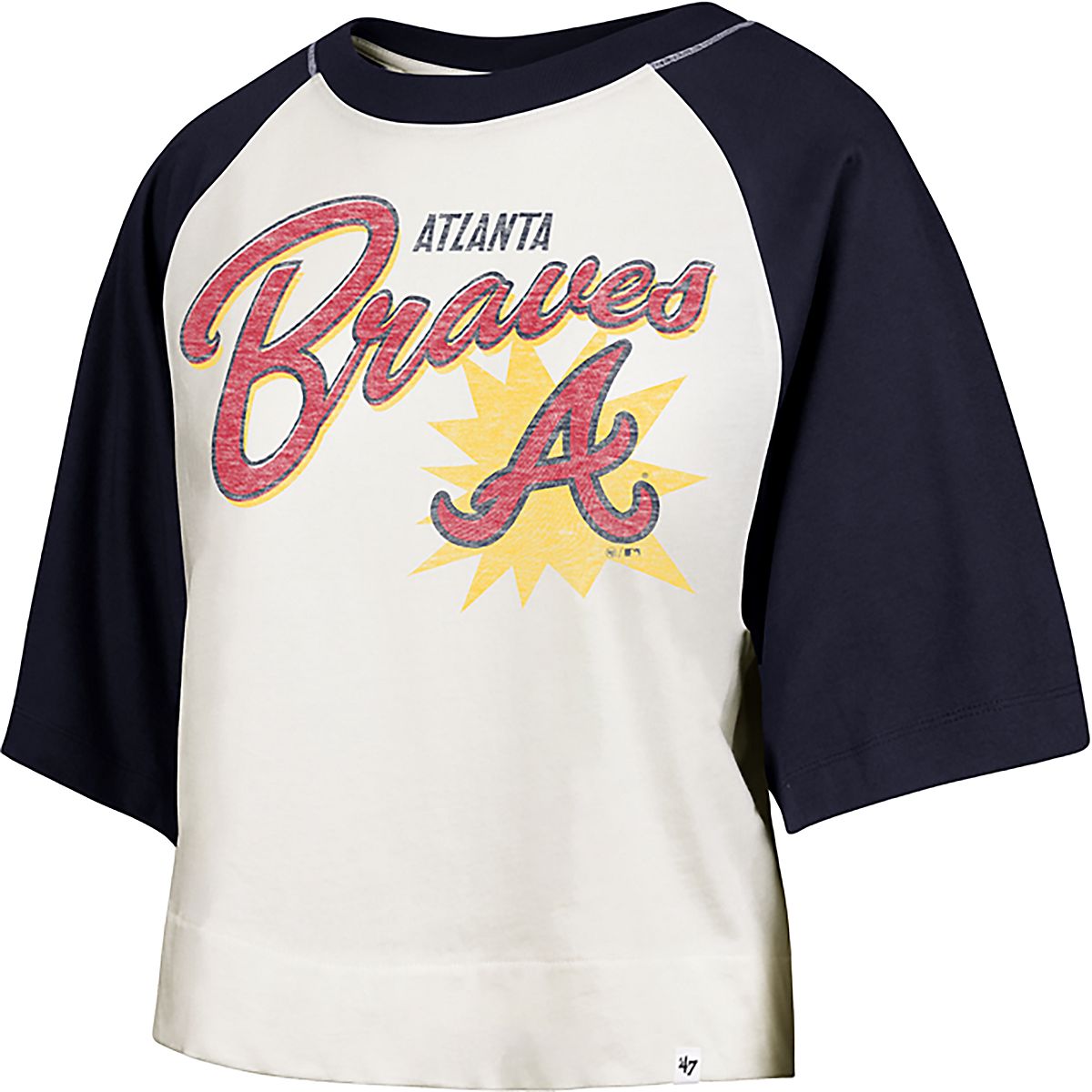 '47 Atlanta Braves Women's Flare Raglan Crop T-shirt | Academy