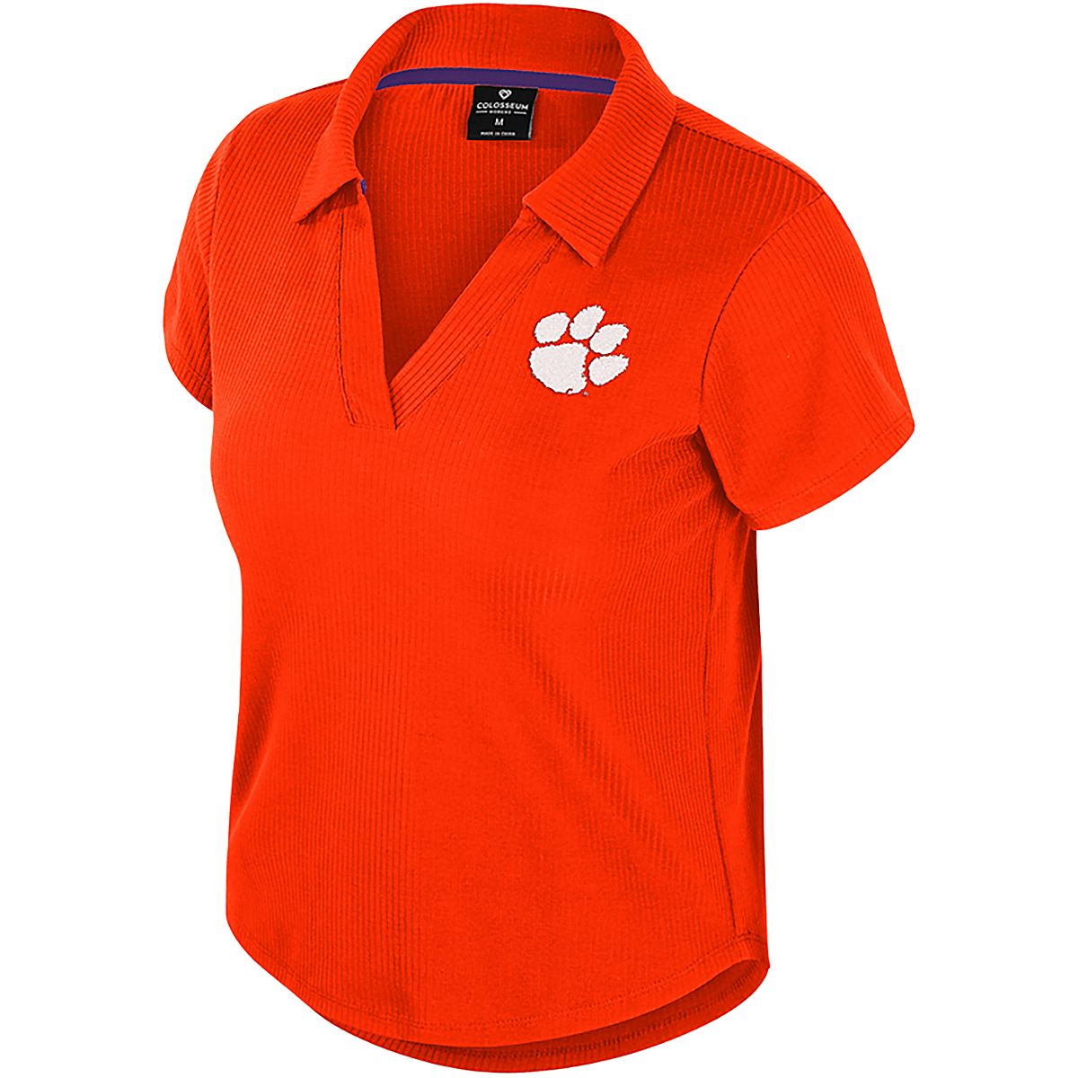 Colosseum Athletics Women's Clemson Sublime Ribbed Polo Shirt | Academy