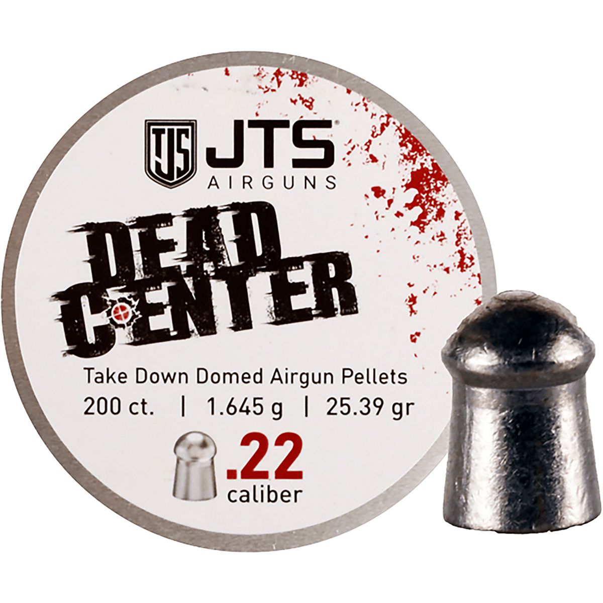 JTS Dead Center Precision .22 Domed Pellets - 200 Rounds | Academy