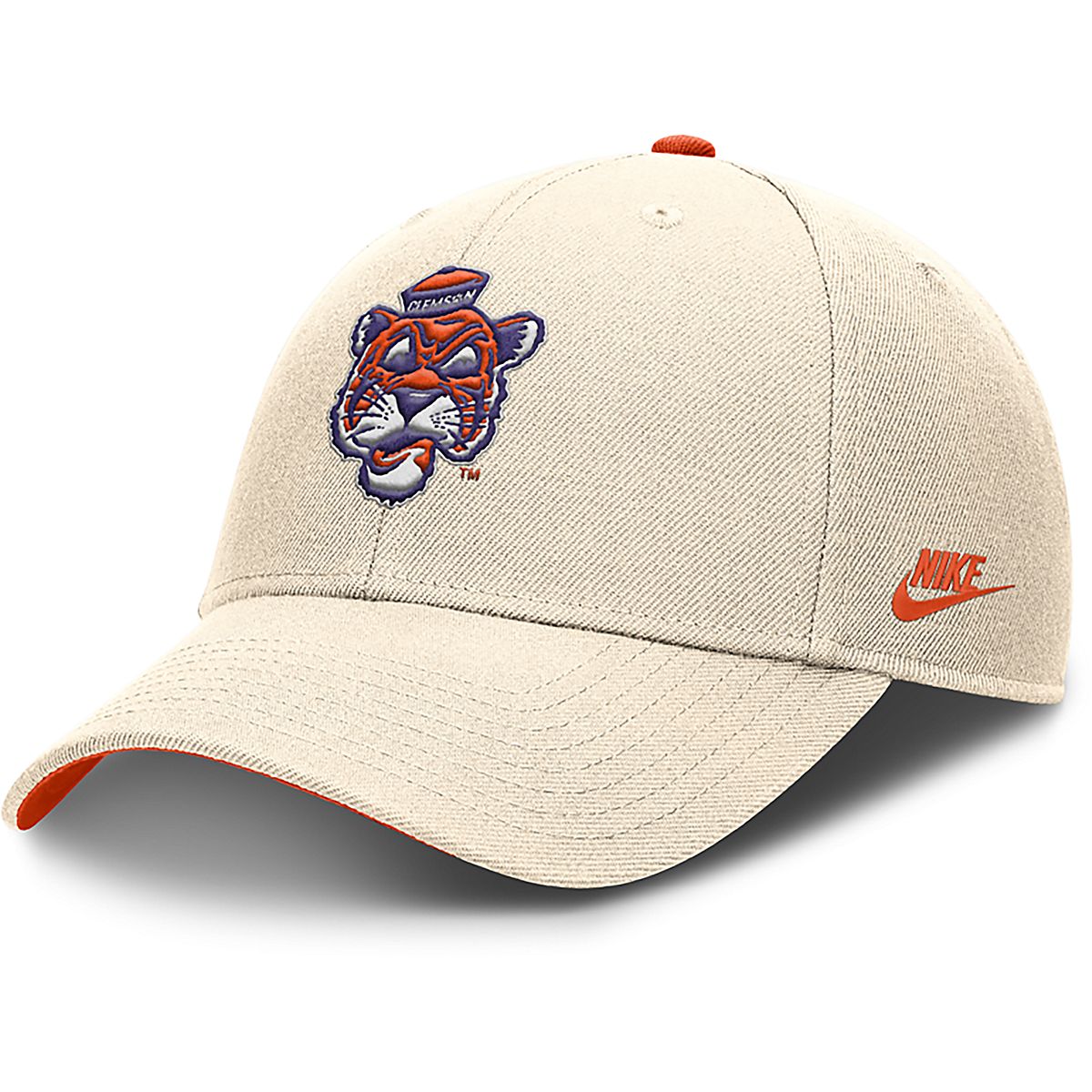 Nike Men's Clemson Dri-FIT Rise Legacy Vault Logo Structured Adjustable ...