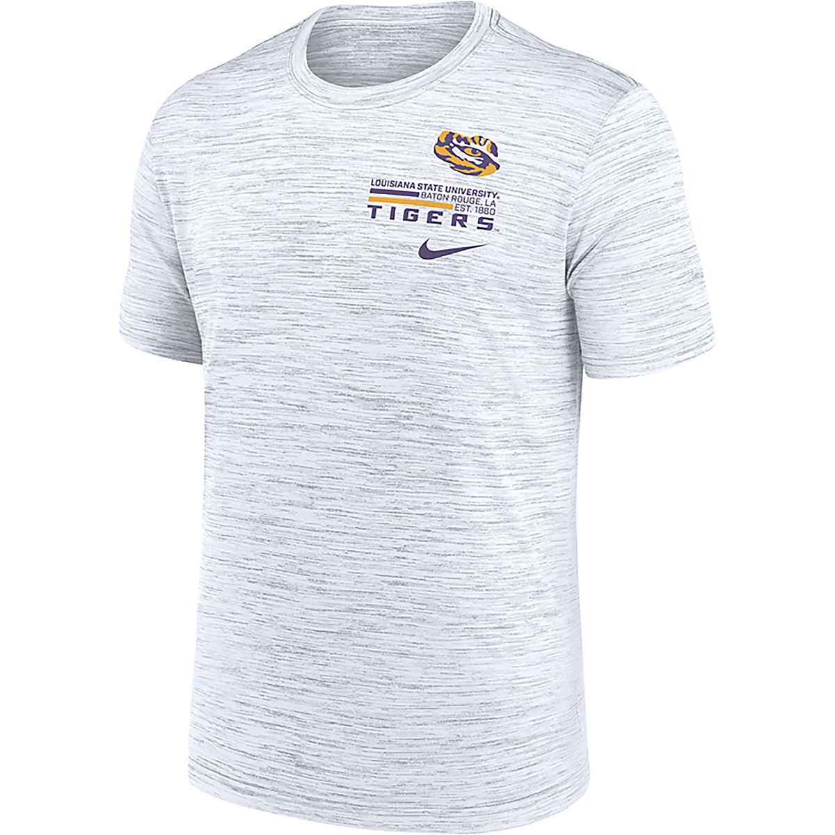 Nike Men's LSU Velocity Stacked Chest Logo T-shirt | Academy
