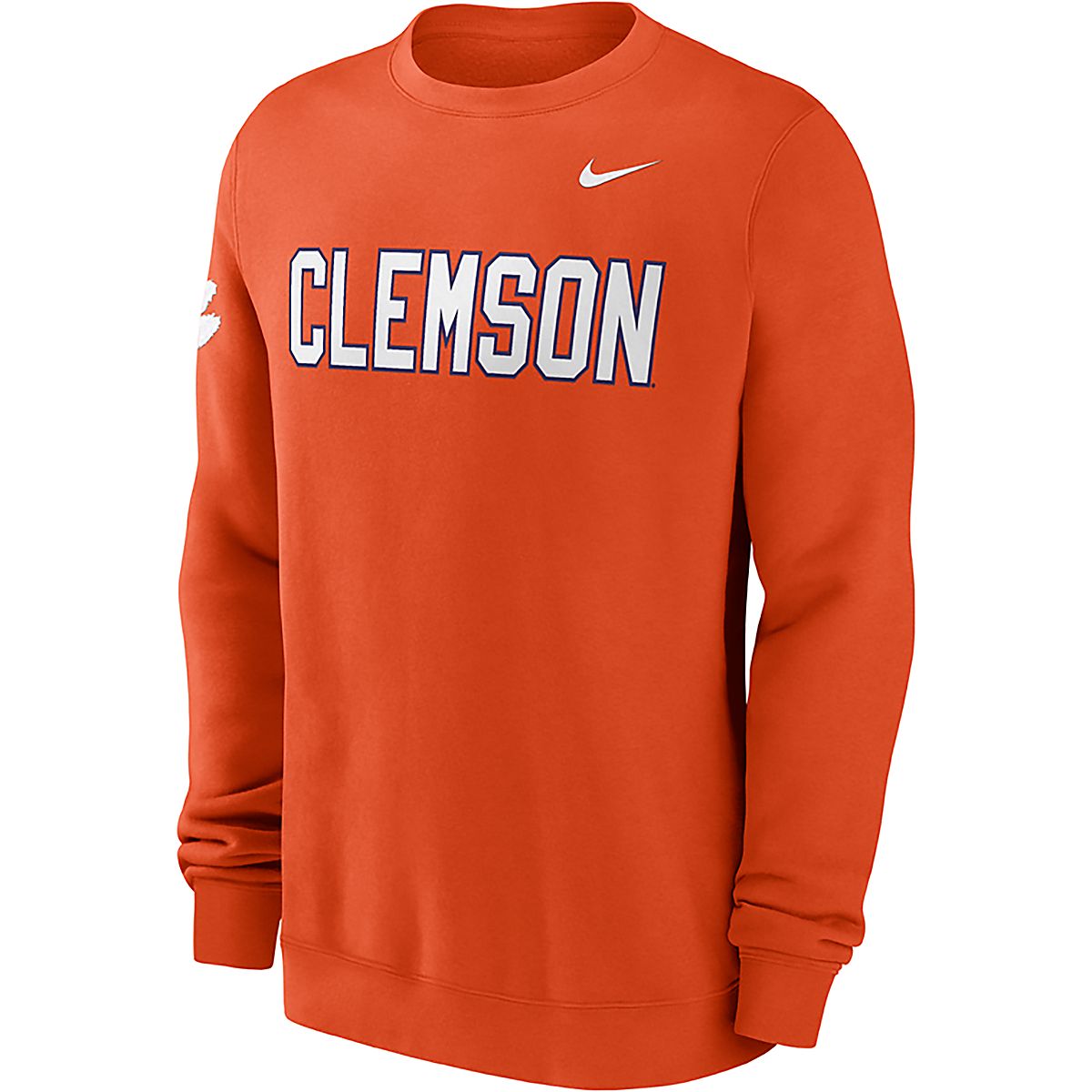 Nike Men's Clemson Block Team Fleece Club Crew | Academy