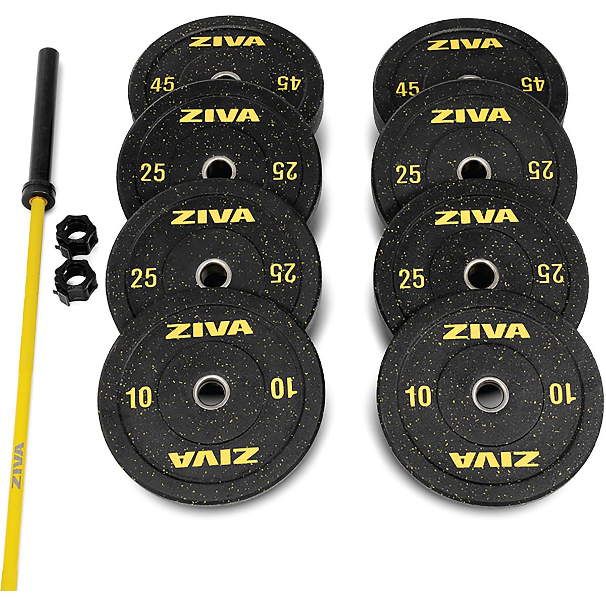 ZIVA 250 lb Olympic Bumper Plate Weight Set | Academy