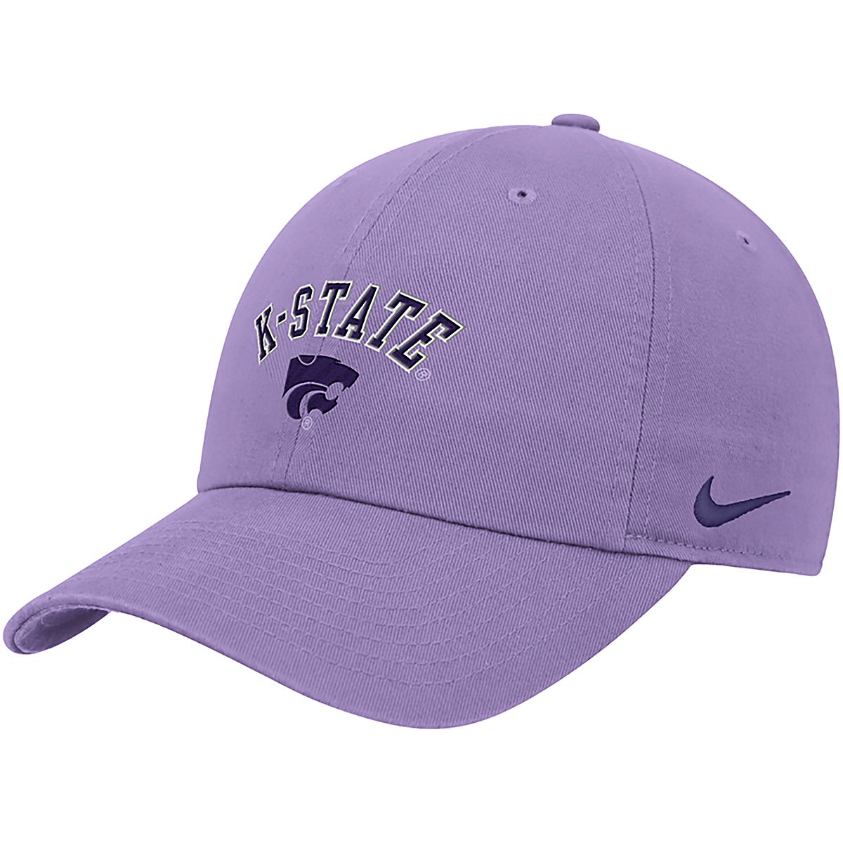 Nike Adults’ Kansas State Lavender Arch Club Cap | Academy