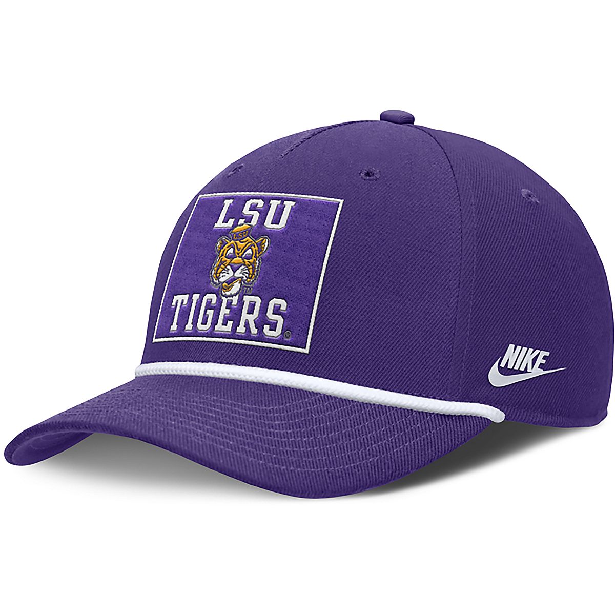 Nike Adults' LSU Rise Academic Patch Rope Structured Adjustable Cap ...