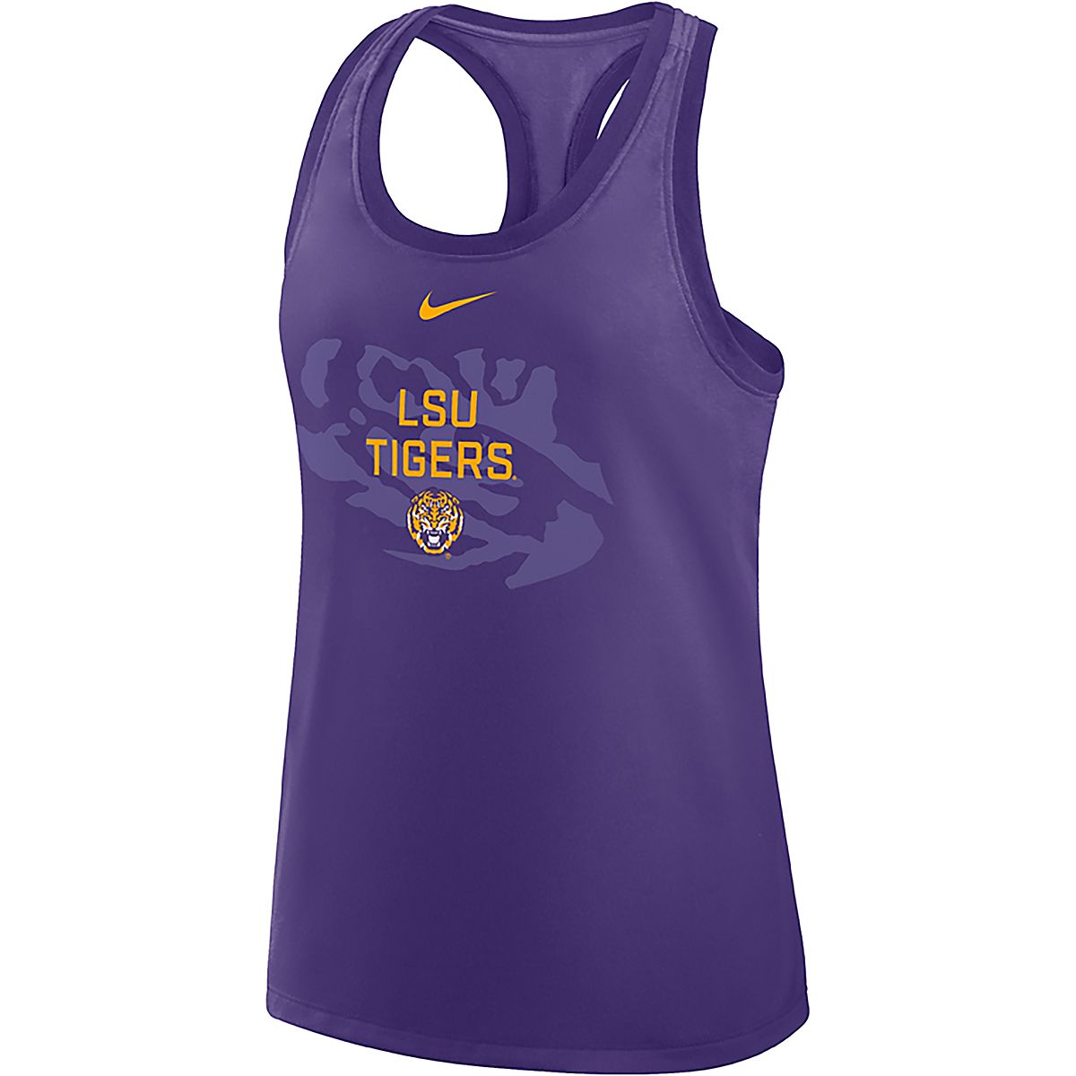 Nike Women's LSU Team Over Primary Logo Racerback Tank Top | Academy