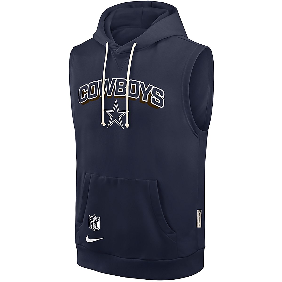 Nike Men's Dallas Cowboys Dri-FIT Sleeveless Fleece Hoodie | Academy