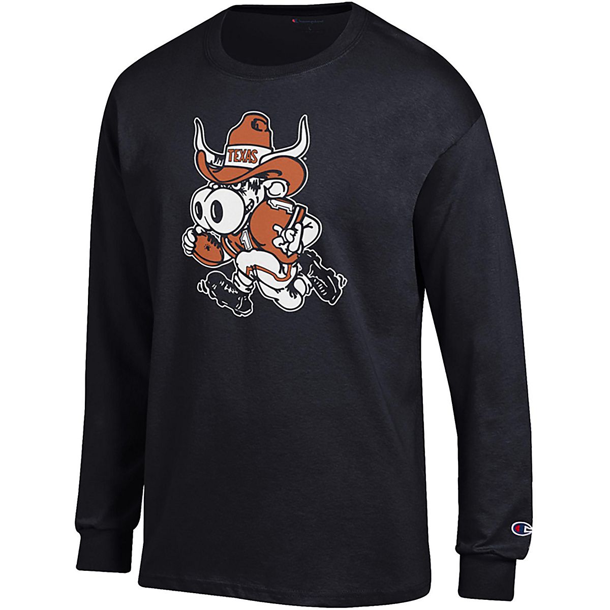 Champion Men's University of Texas Football Bevo Long Sleeve Graphic T ...