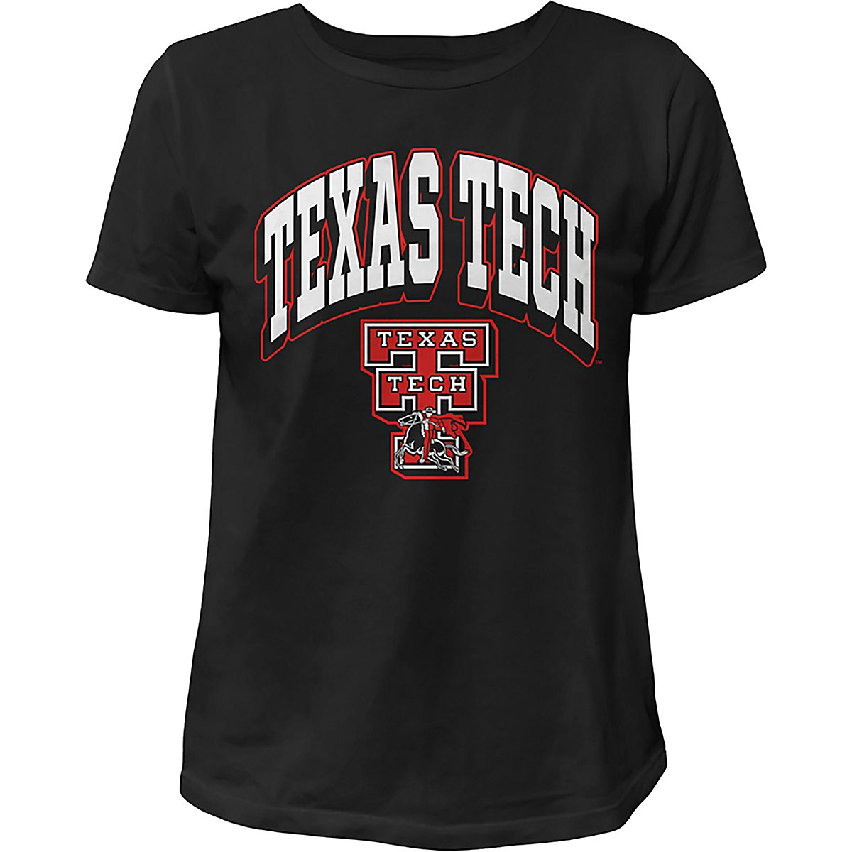 WILDCAT RETRO Women's Texas Tech Arch Shadow Boxy T-shirt | Academy