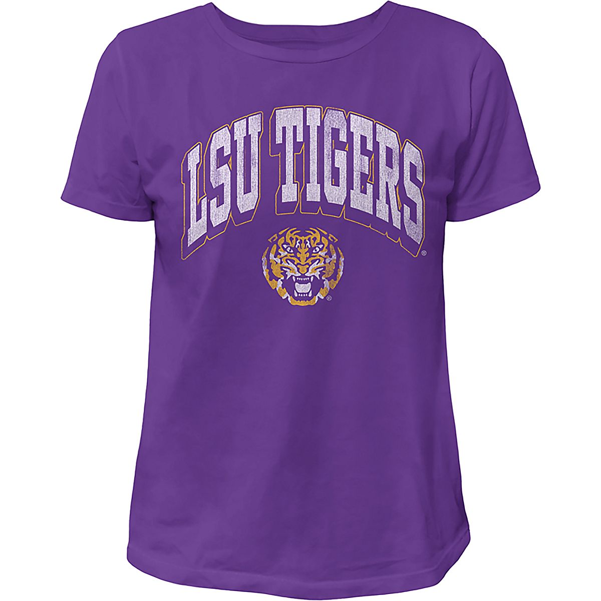WILDCAT RETRO Women's LSU Arch Shadow Boxy T-shirt | Academy