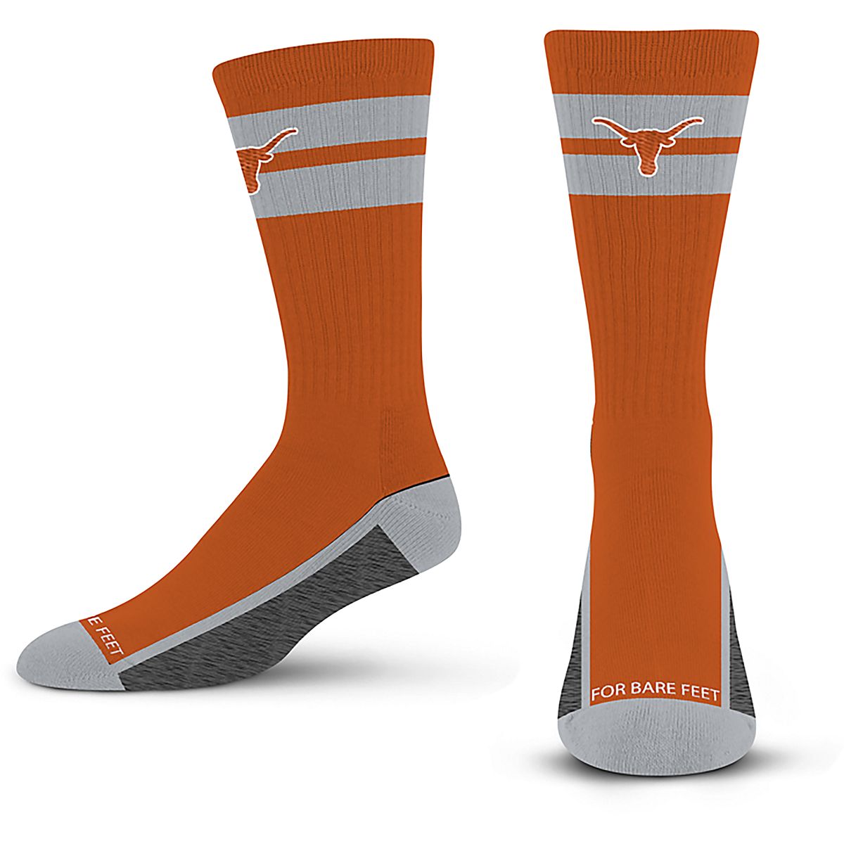 For Bare Feet Texas Longhorns Double Tube Stripe Casual Socks | Academy