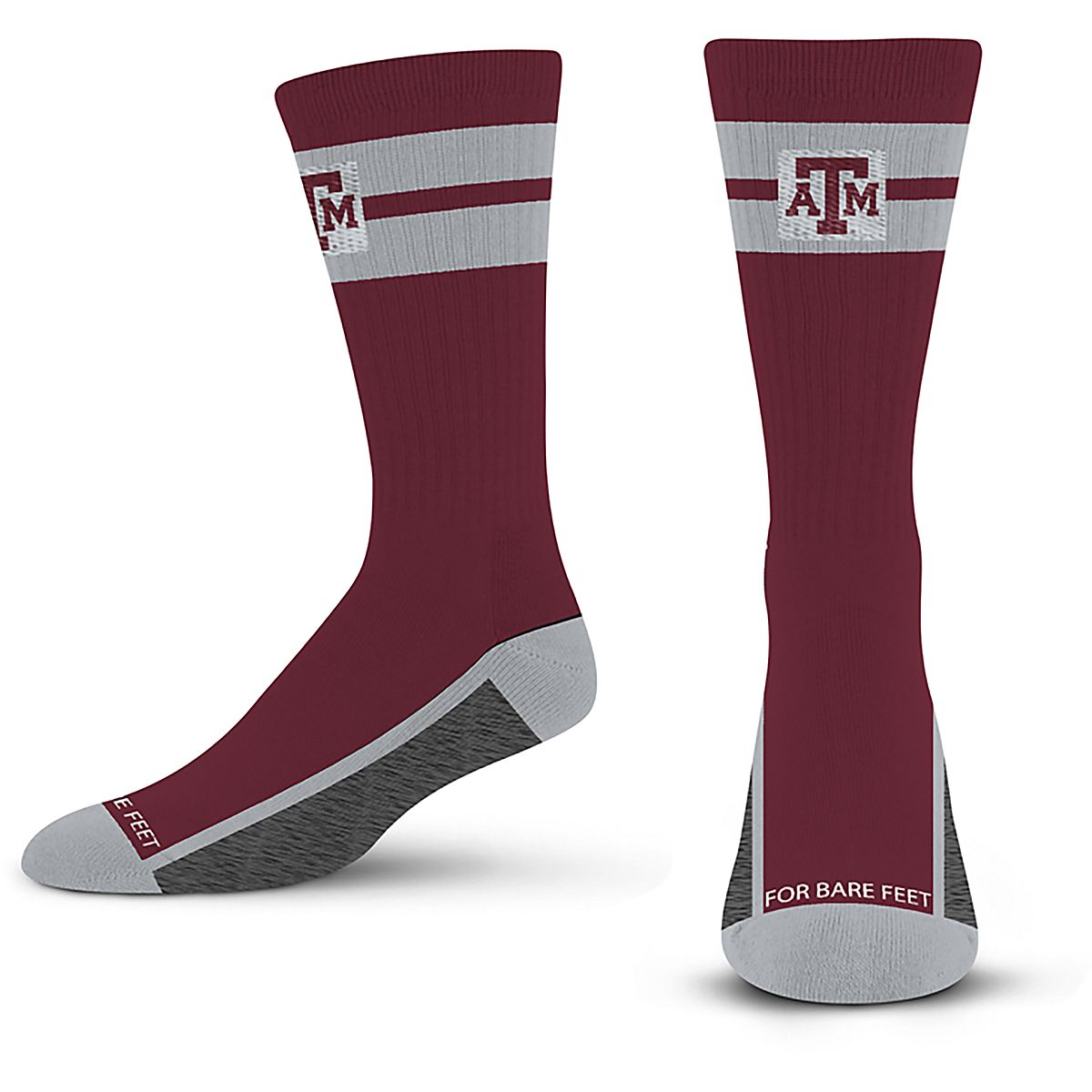 For Bare Feet Texas A&M Aggies Double Tube Stripe Casual Socks | Academy