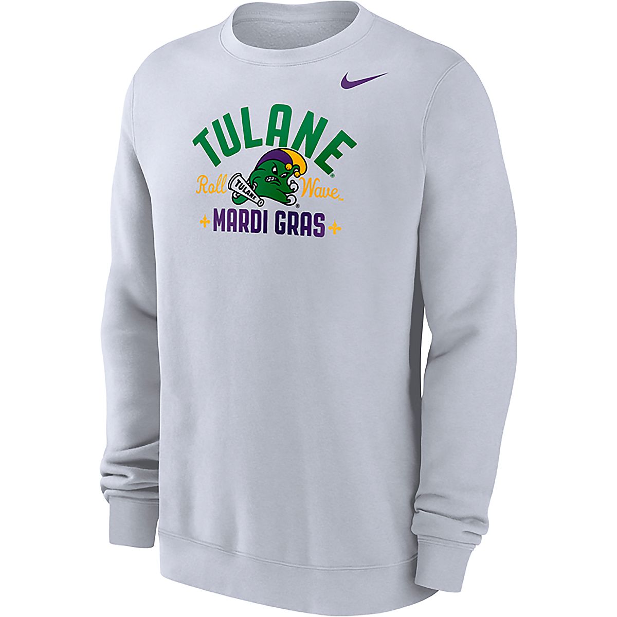 Nike Men's Tulane University Green Wave Mardi Gras Arch Long Sleeve ...